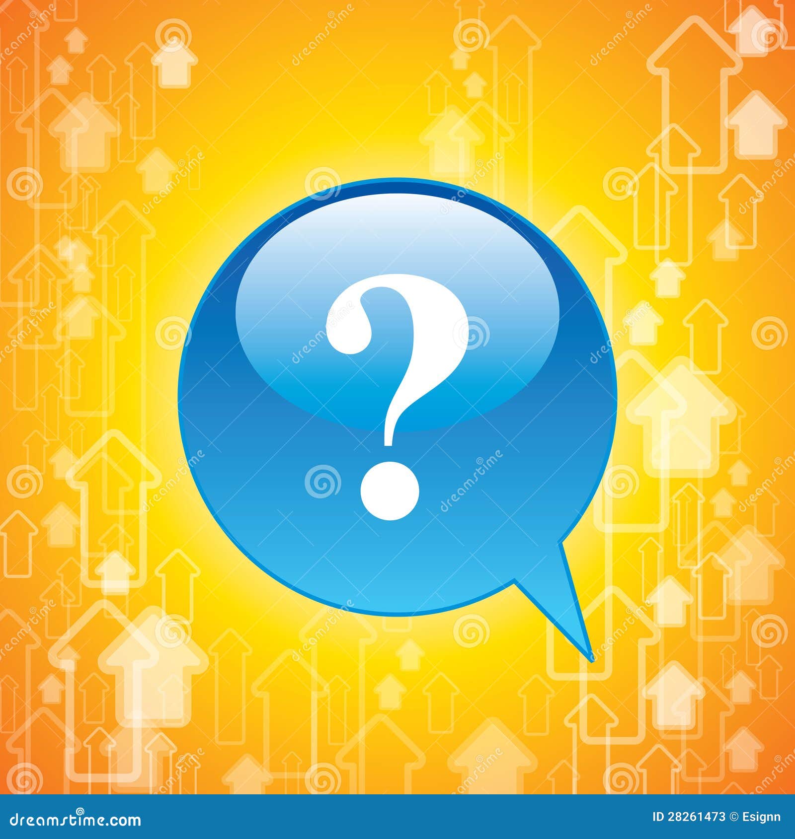 Arrow and question mark stock vector. Illustration of arrow - 28261473