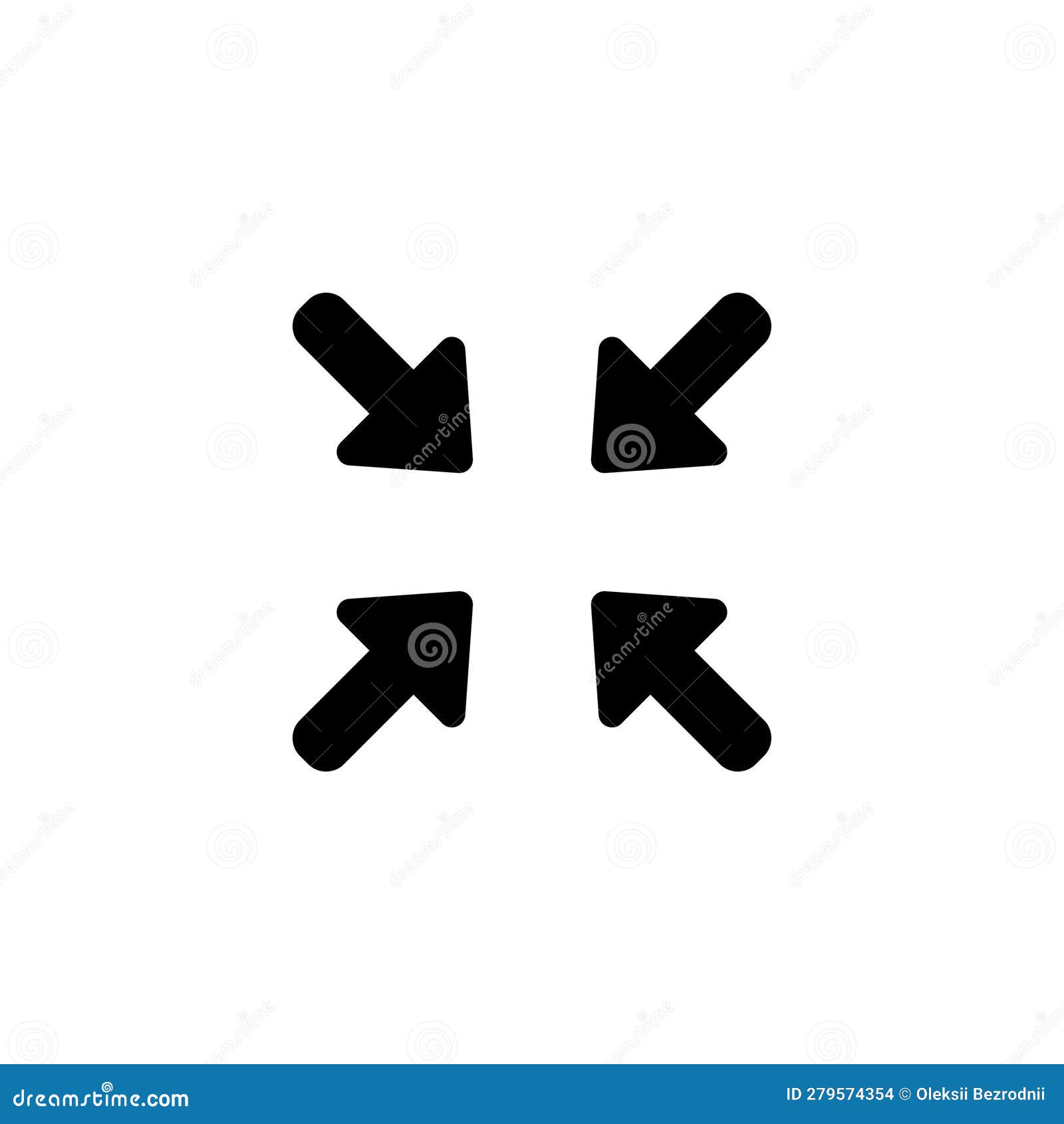 Arrow Radial Inside Vector. Circle Inward Stock Vector - Illustration ...