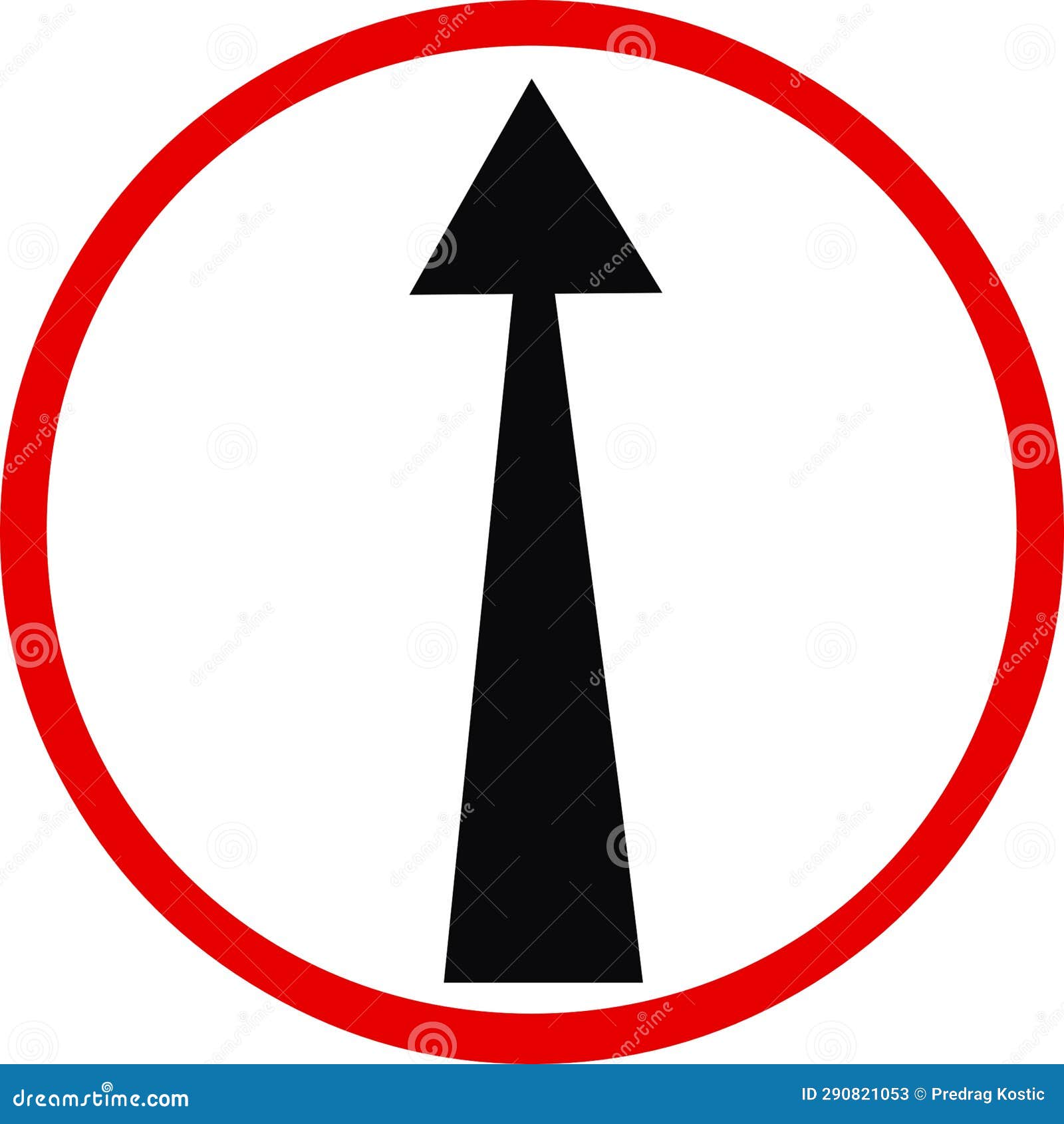 Arrow in red circle stock illustration. Illustration of symbol - 290821053