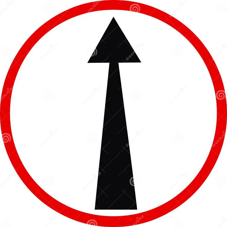 Arrow in red circle stock illustration. Illustration of symbol - 290821053