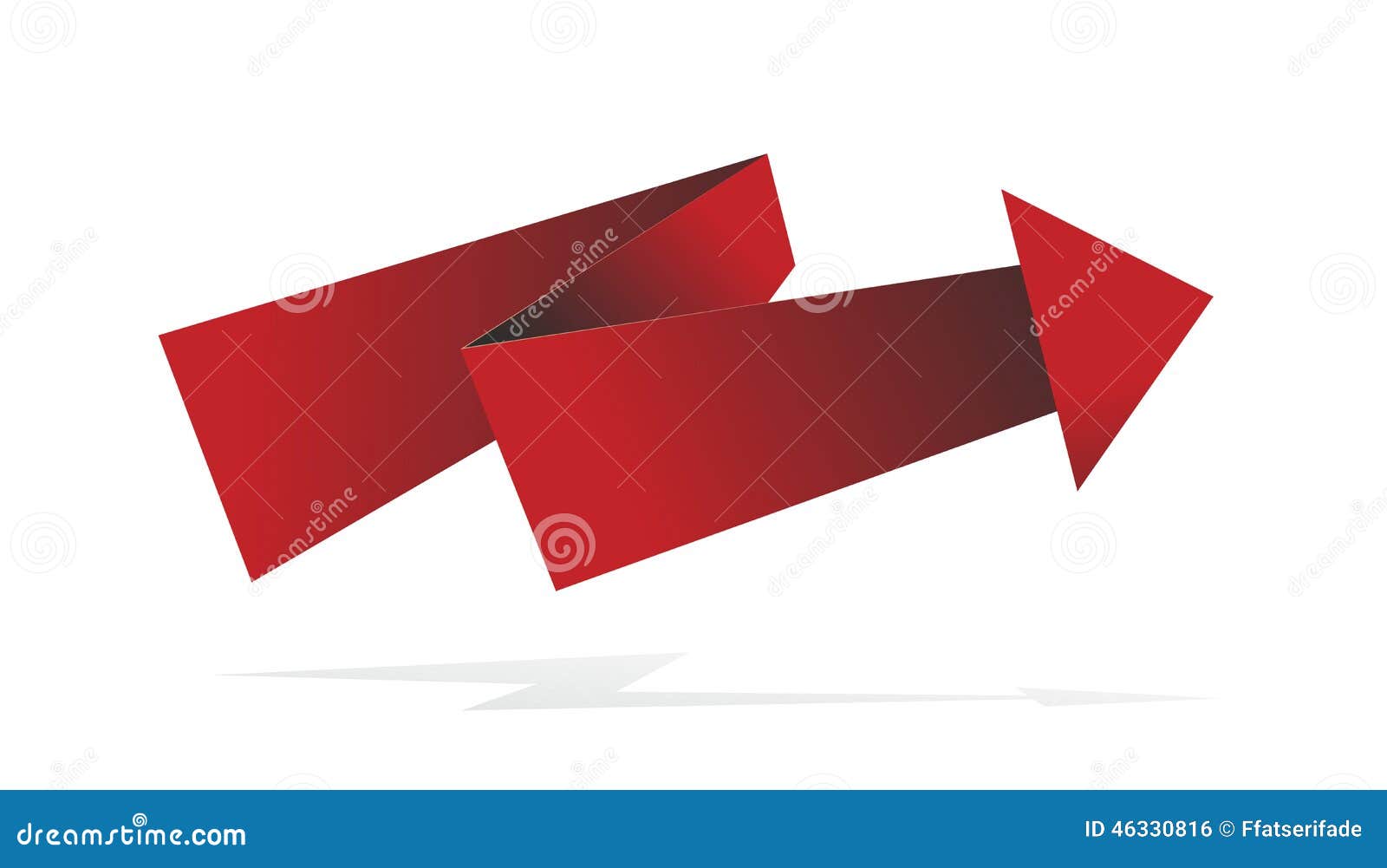 Folded Arrow Symbol. Vector Illustration | CartoonDealer.com #126243648