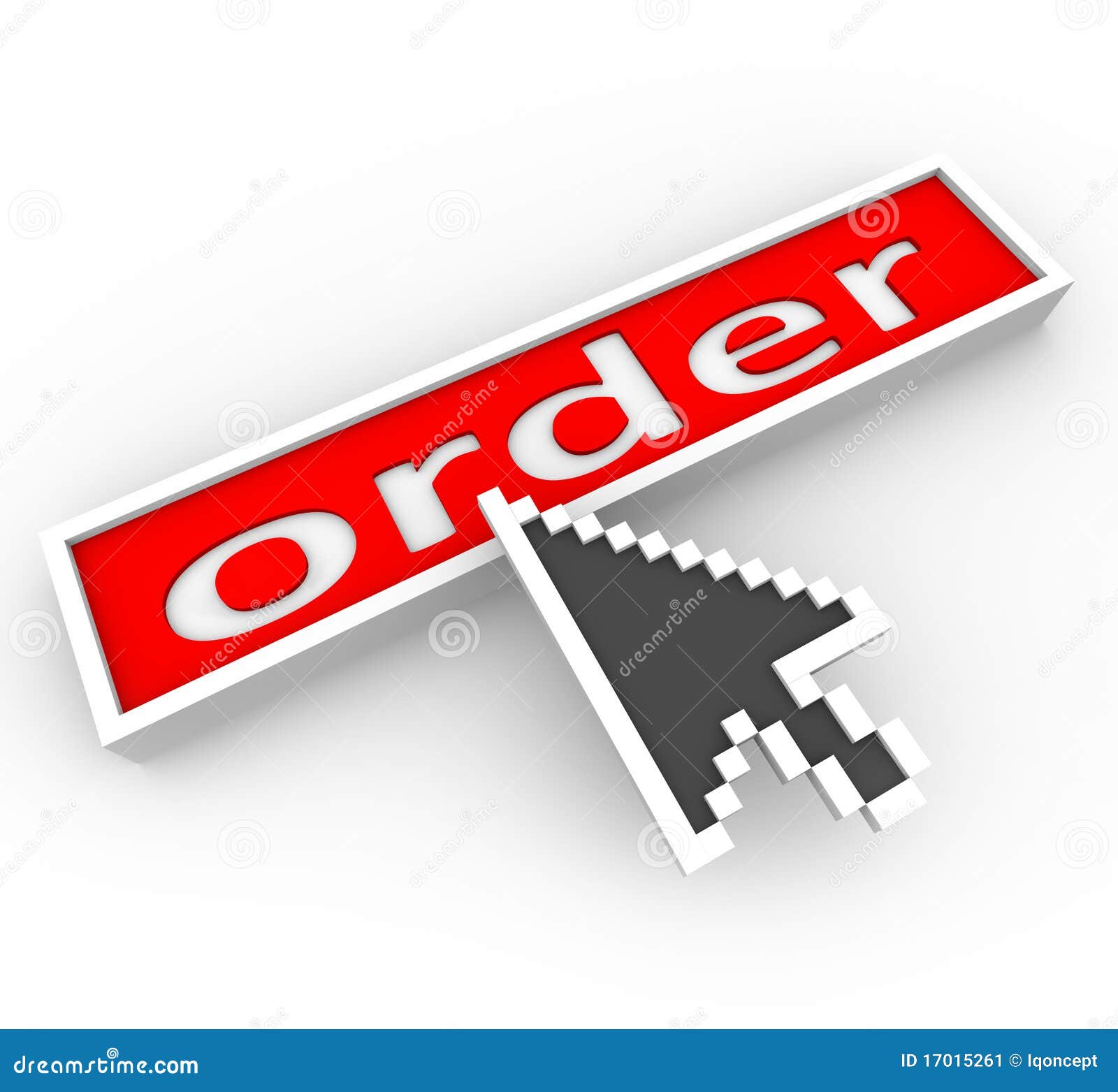 Arrow on Red Order Button stock illustration. Illustration of ...