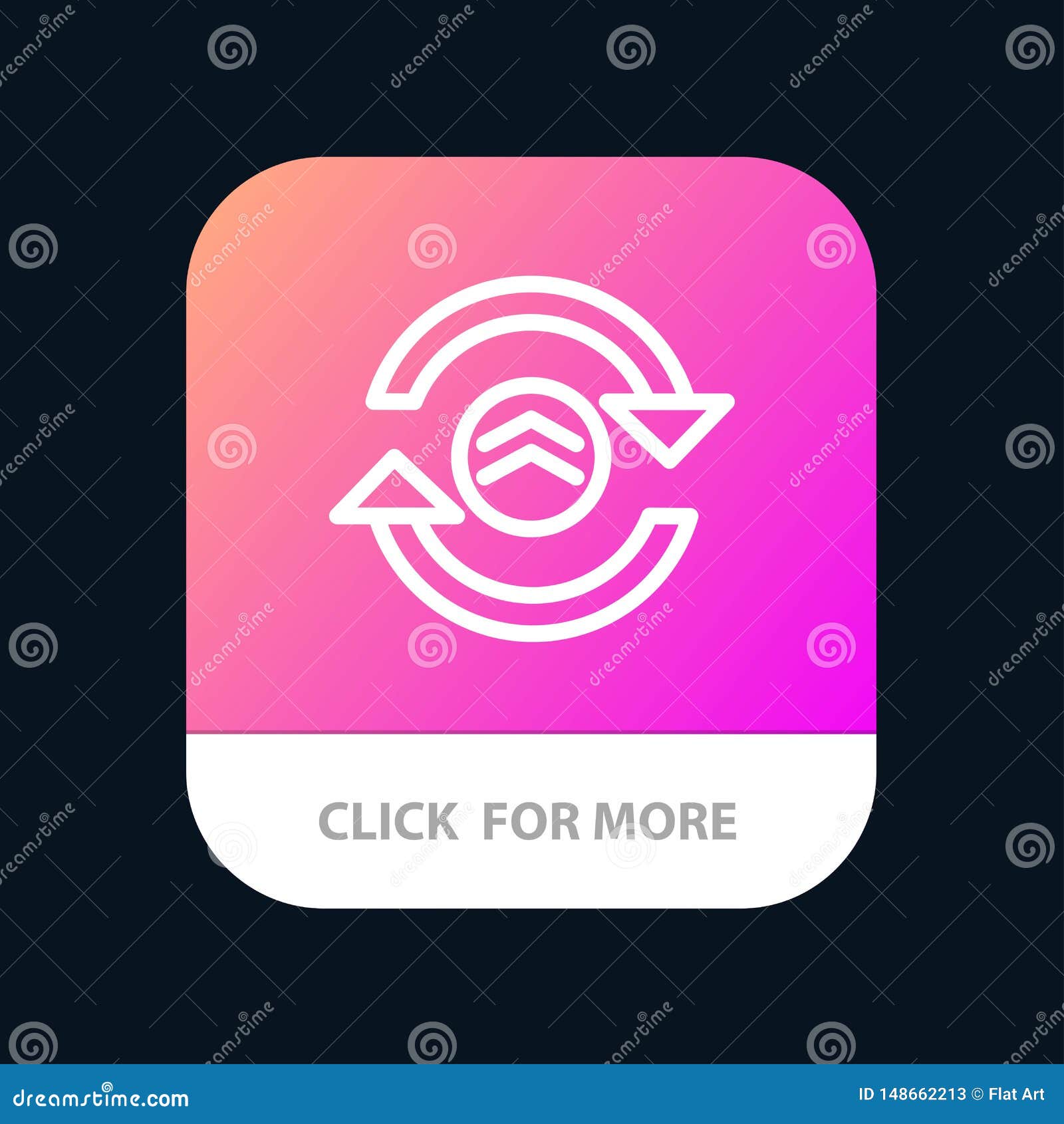 Arrow, Refresh, Reload, Computing Mobile App Button. Android and IOS ...