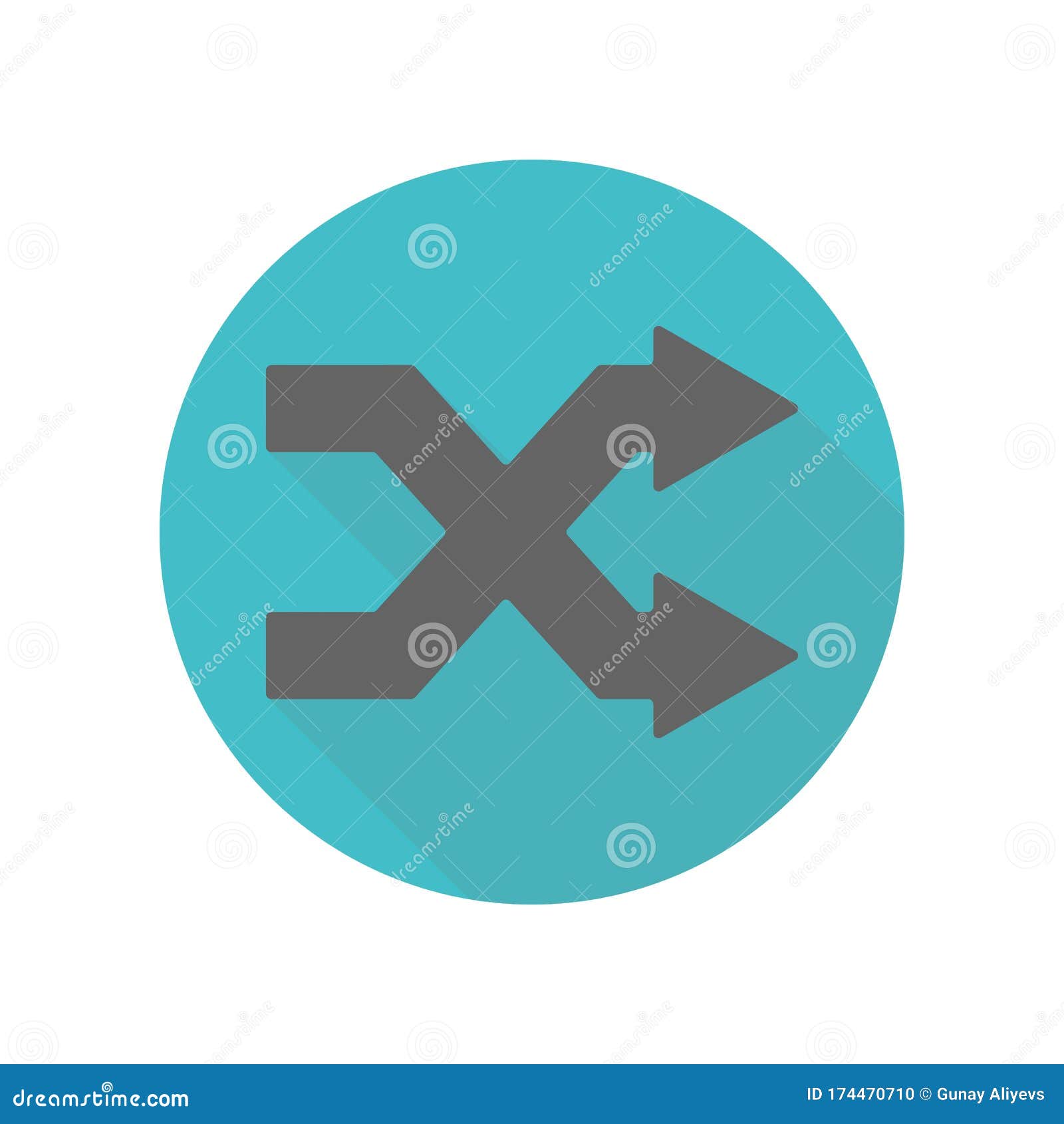 Arrow, Remix Long Shadow Icon. Simple Glyph, Flat Vector of Arrow Icons ...