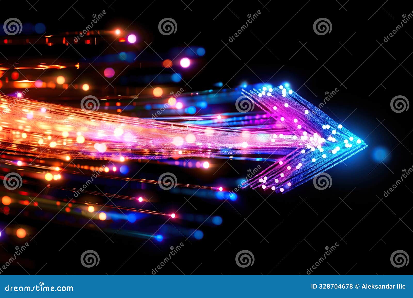 Arrow Representing Speed and Direction of Fiber Optics Cable and ...