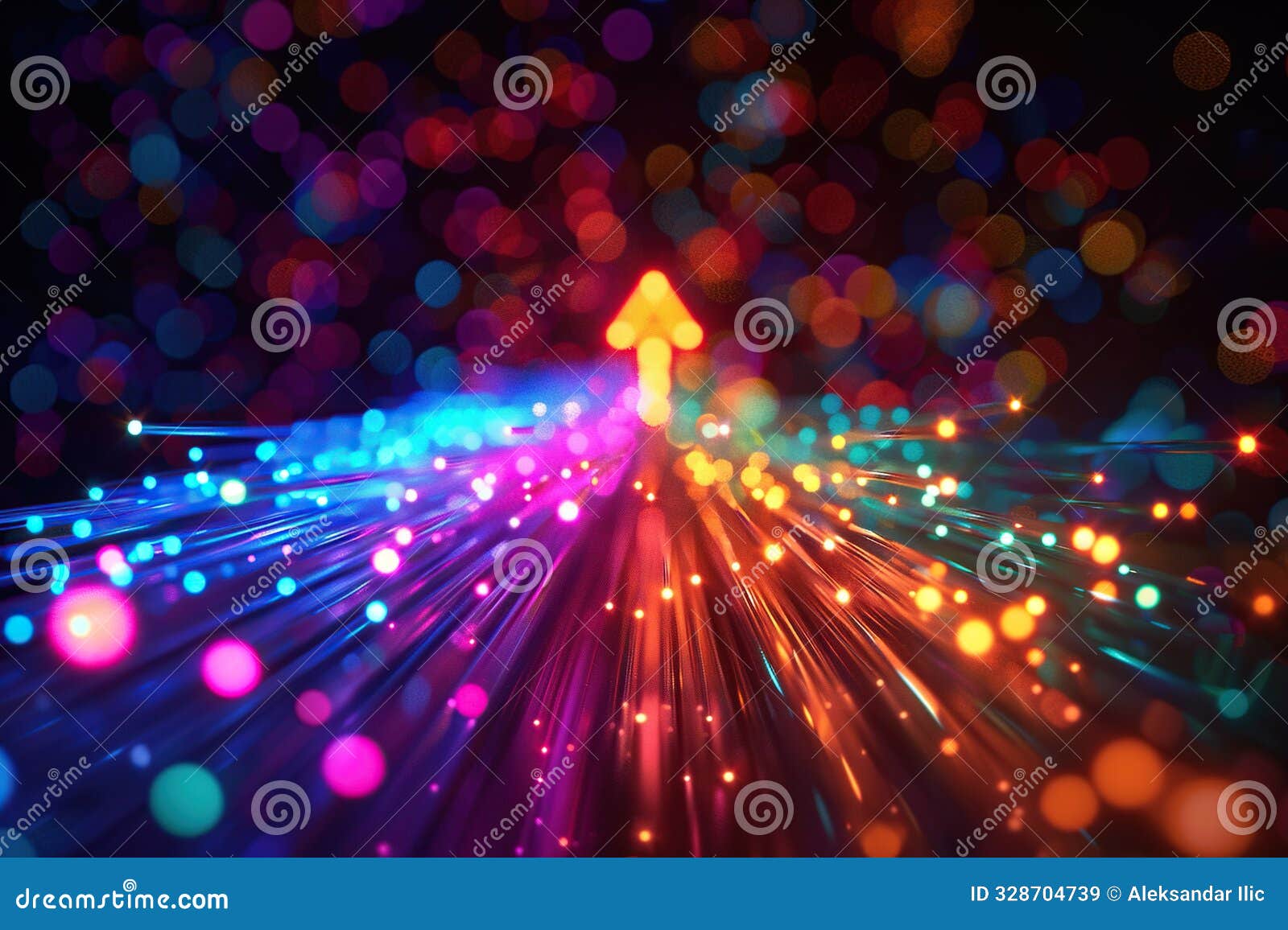 Arrow Representing Speed and Direction of Fiber Optics Cable and ...