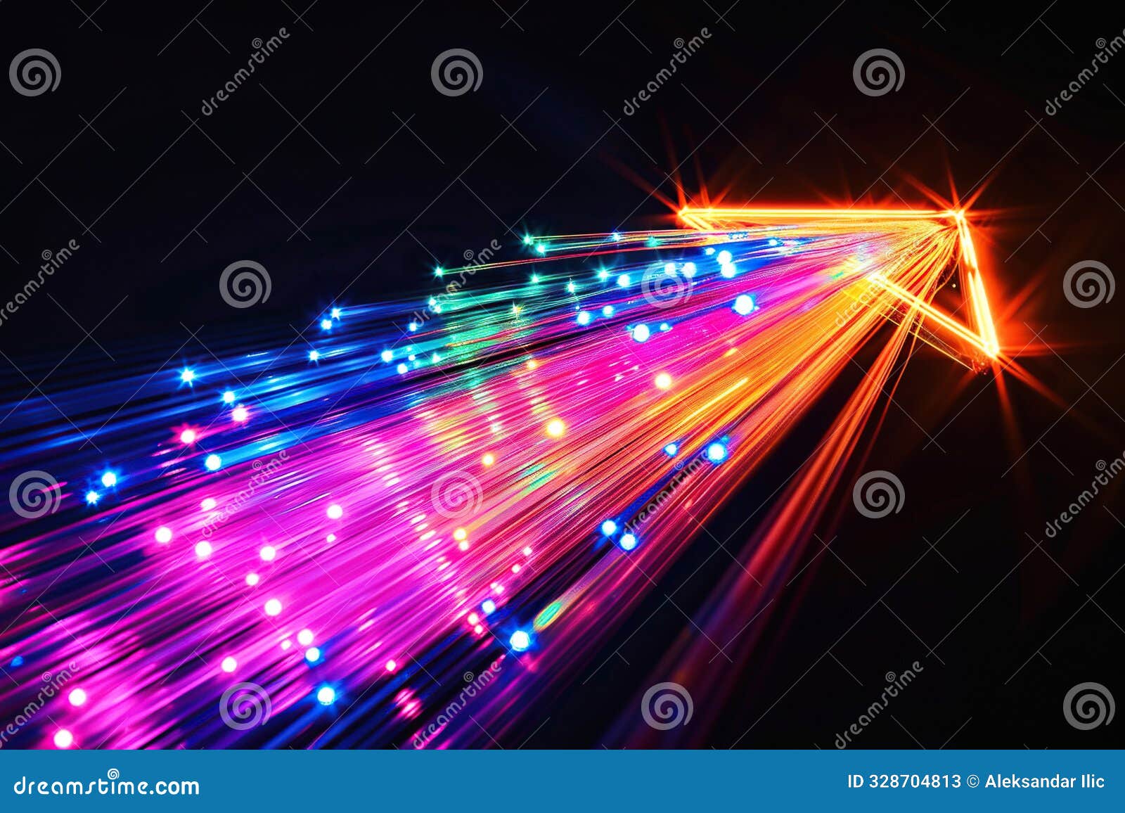 Arrow Representing Speed and Direction of Fiber Optics Cable and ...