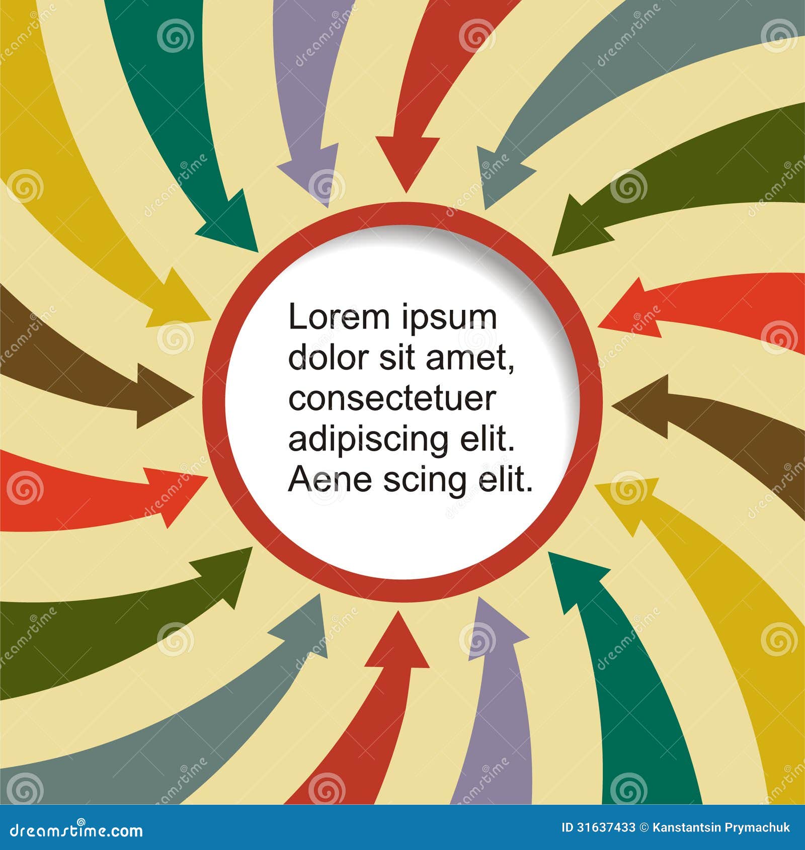 Arrow Retro Background stock vector. Illustration of solar - 31637433