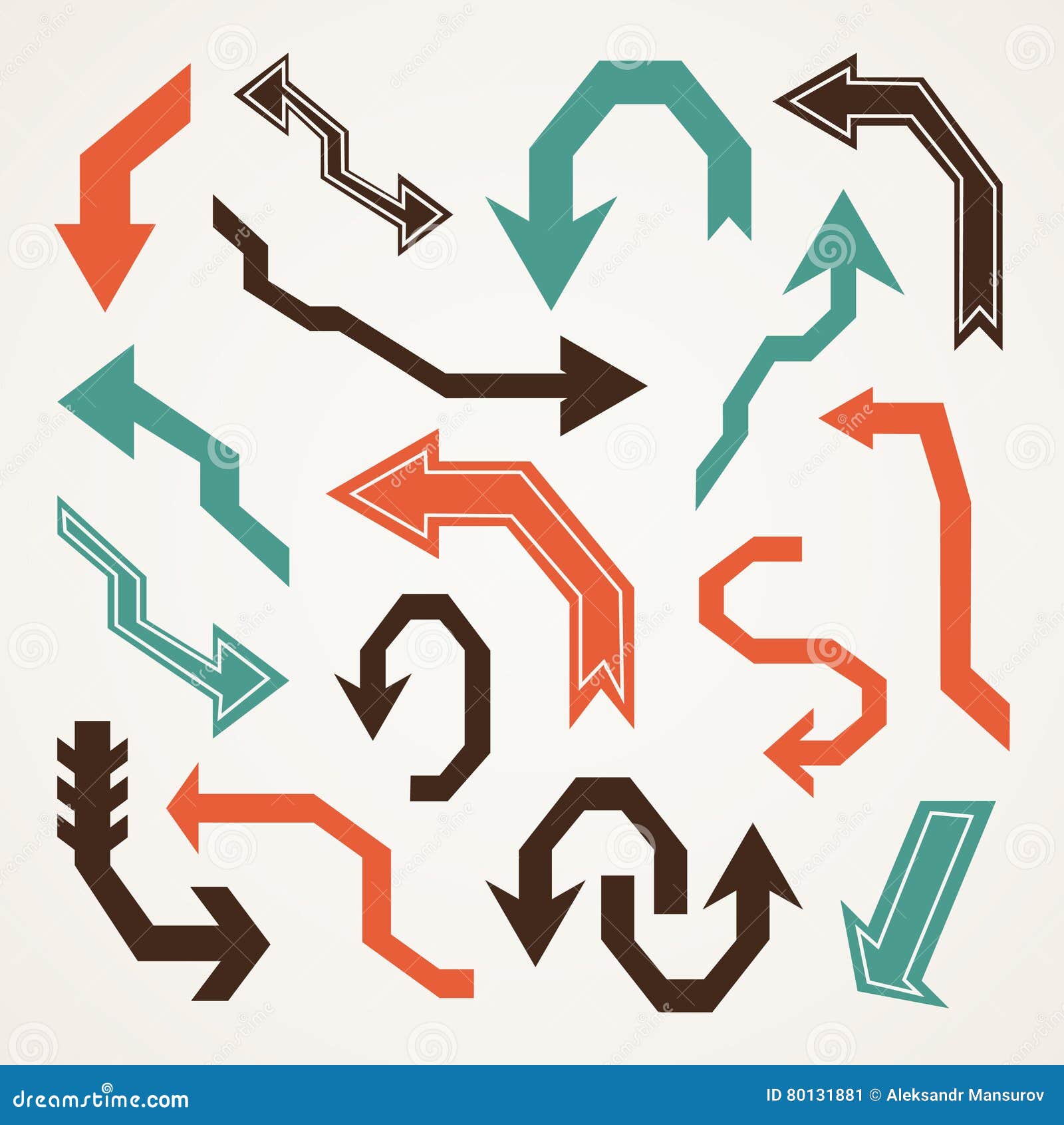 Arrow retro stock vector. Illustration of symbol, ornament - 80131881