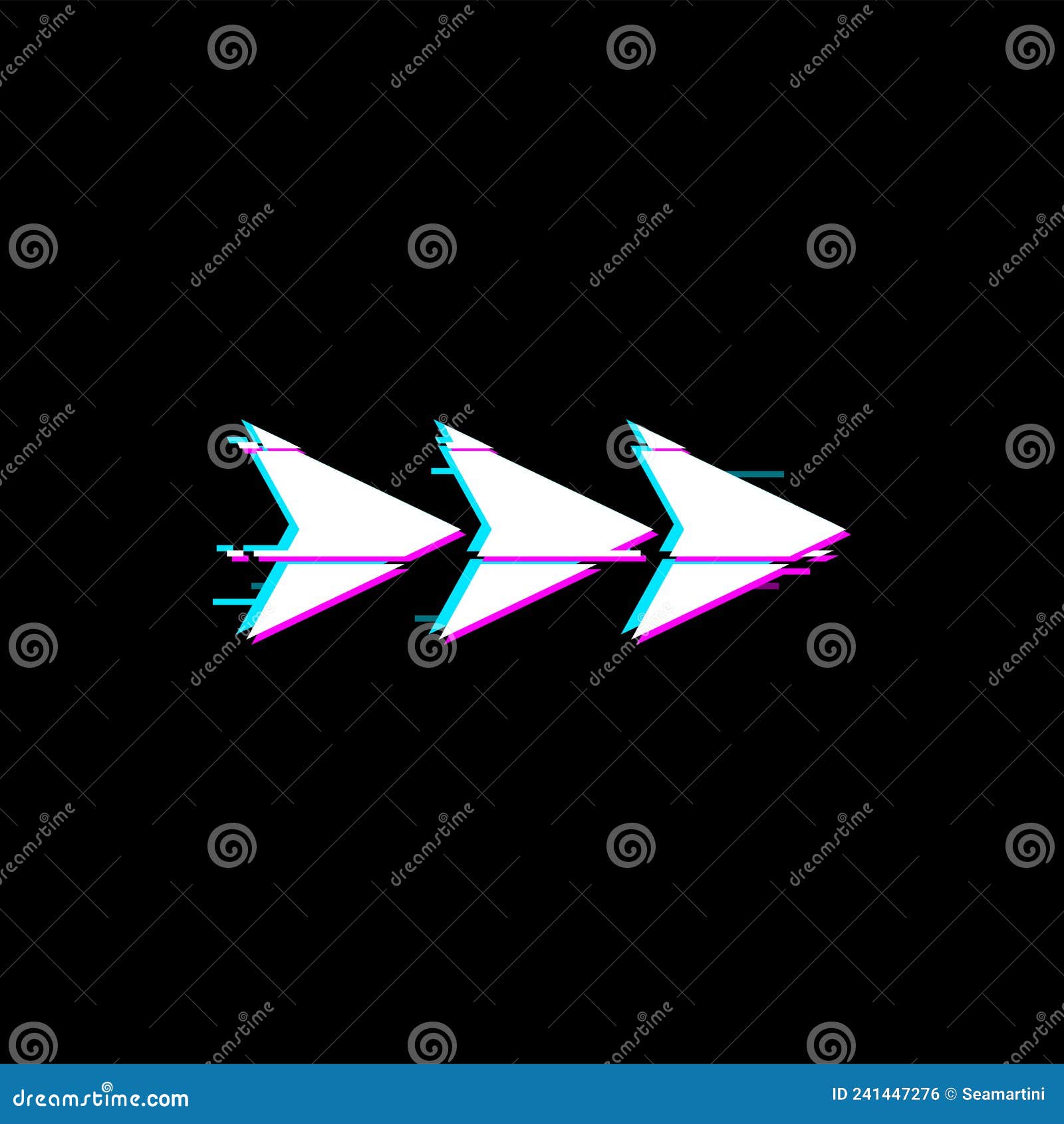 Arrow Rewind Button Jump Forward Pointing Sign Stock Vector ...