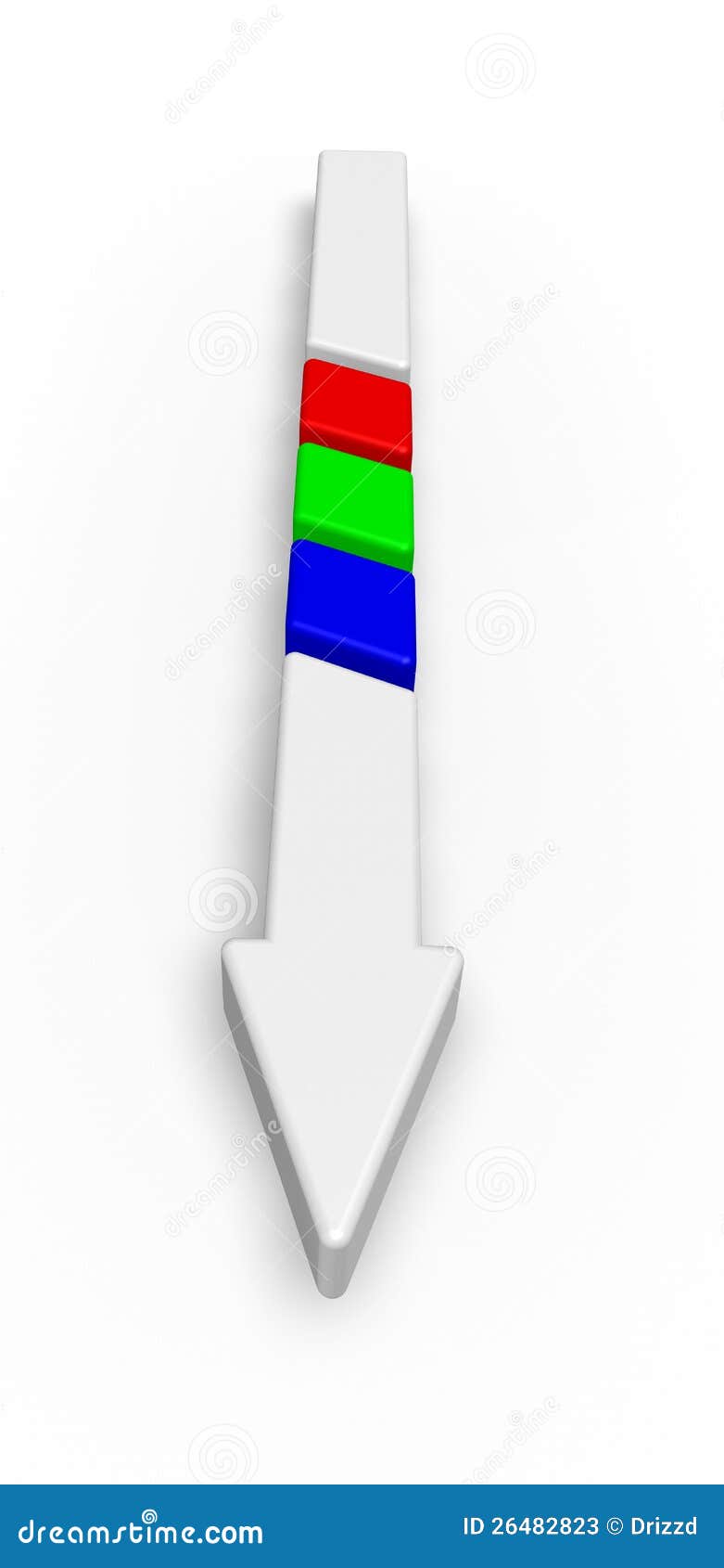 Arrow with rgb stripes stock illustration. Illustration of screen ...