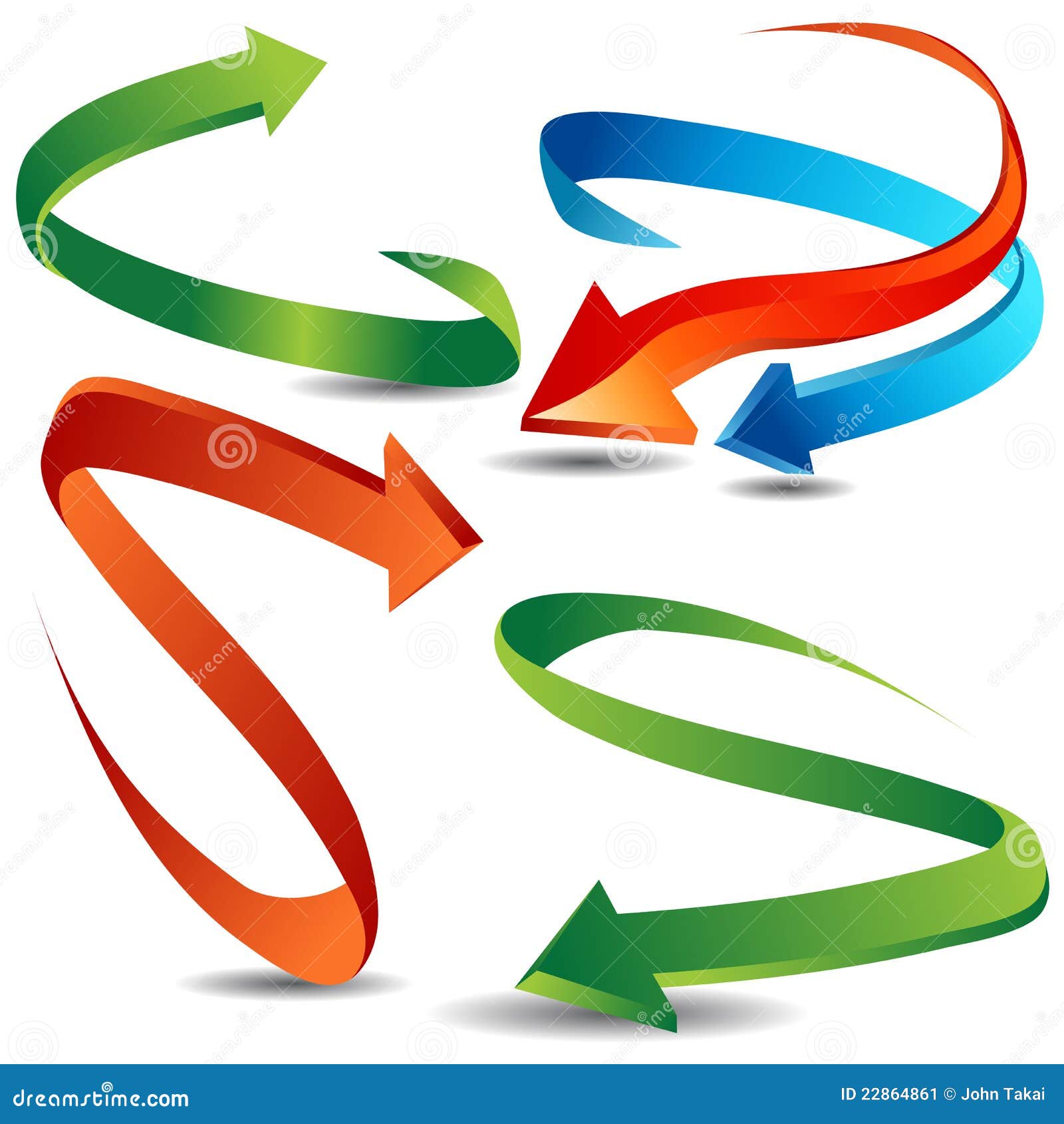 Arrow Ribbon Set stock vector. Illustration of icon, business - 22864861