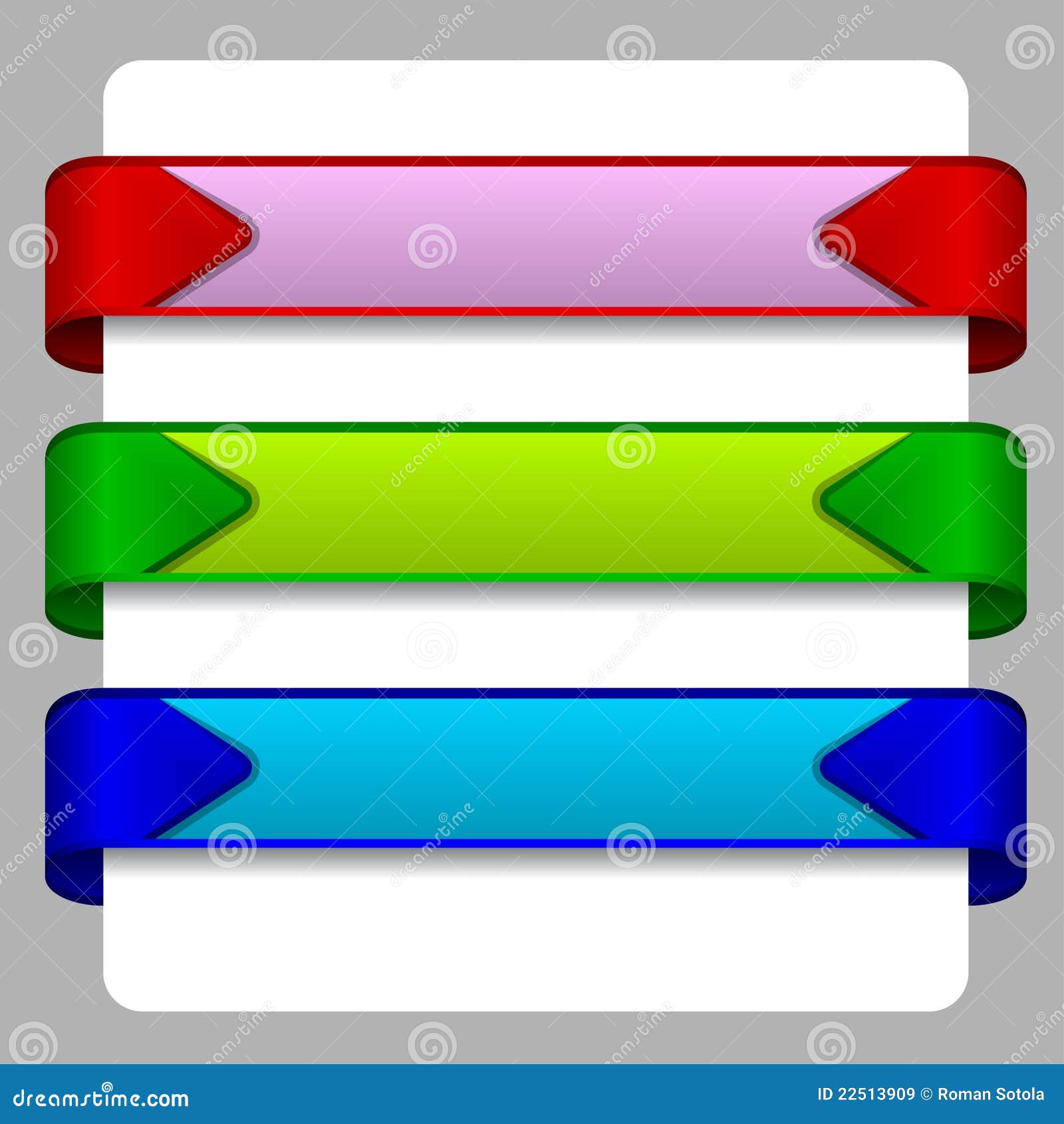 Arrow ribbon signs stock vector. Illustration of direction - 22513909