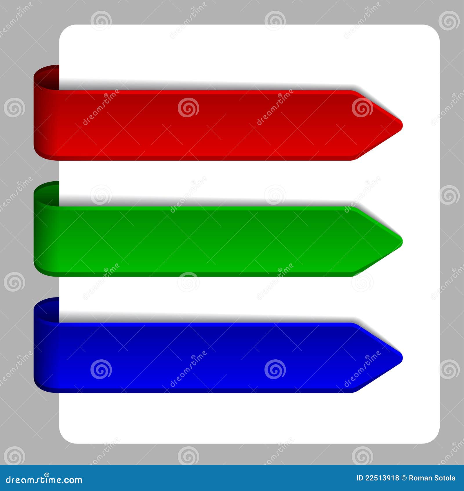 Arrow ribbon signs stock vector. Illustration of blue - 22513918