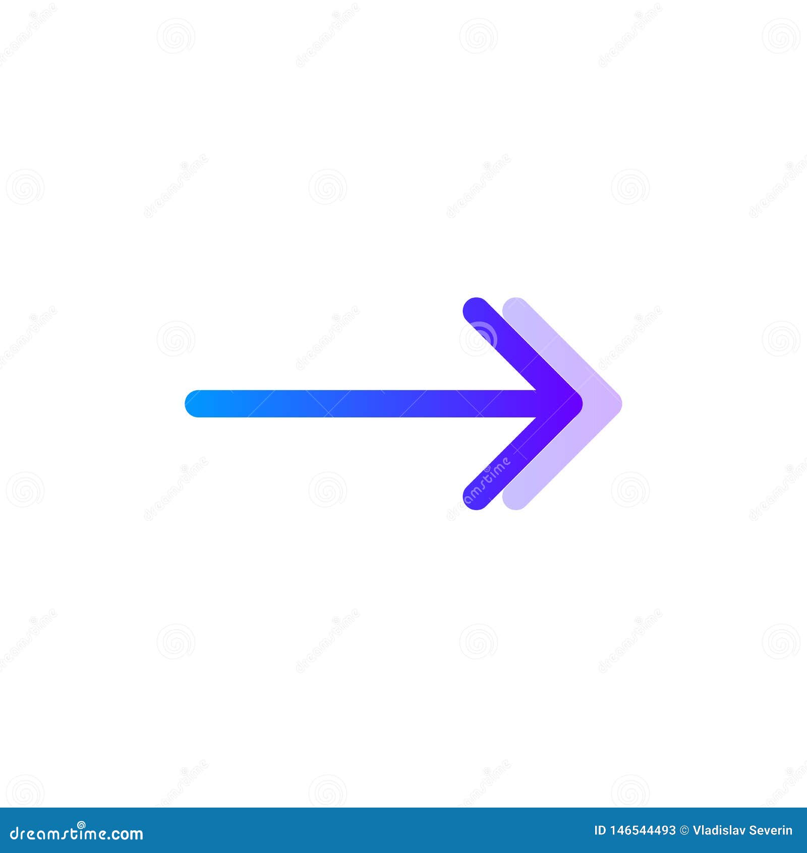 Arrow Right Blue Purple Gradient Icon Stock Image | CartoonDealer.com ...
