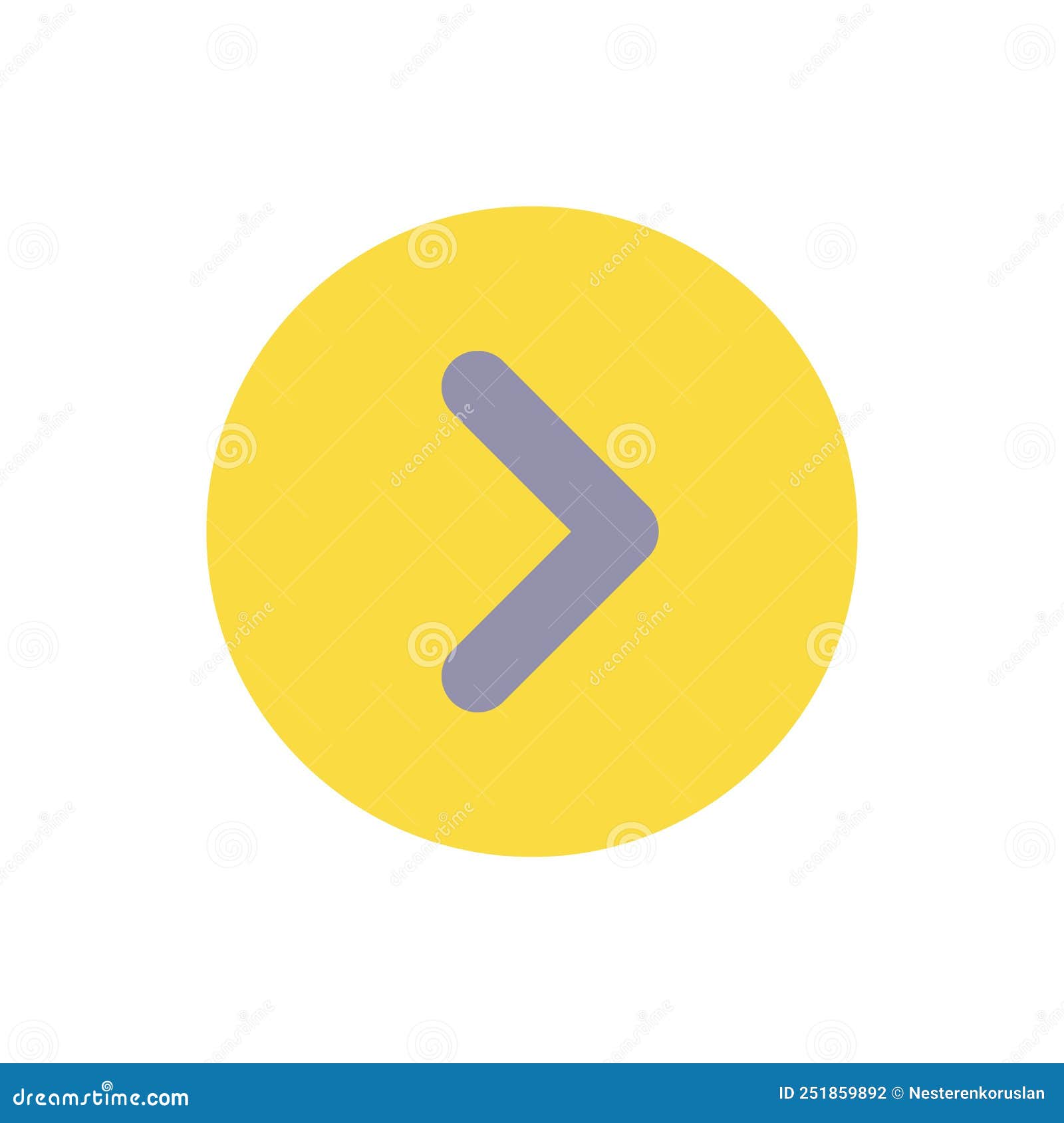 Arrow Right Button Flat Color Ui Icon Stock Vector Illustration Of Element Isolated 251859892