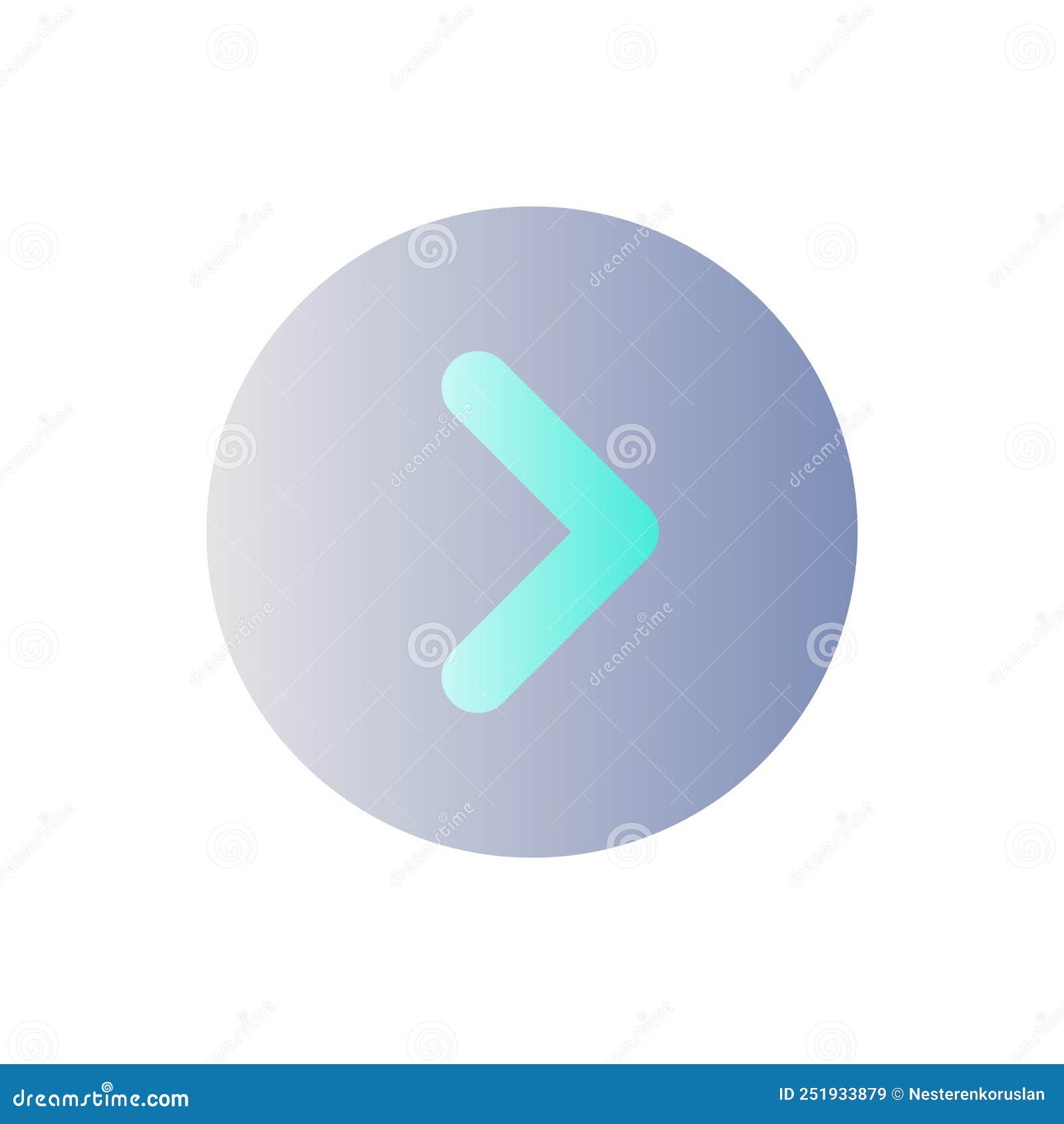 Arrow Right Button Flat Gradient Color Ui Icon Stock Vector - Illustration of interface, round ...
