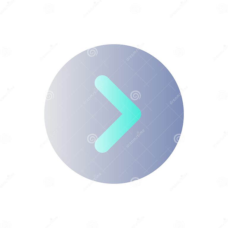 Arrow Right Button Flat Gradient Color Ui Icon Stock Vector - Illustration of interface, round ...