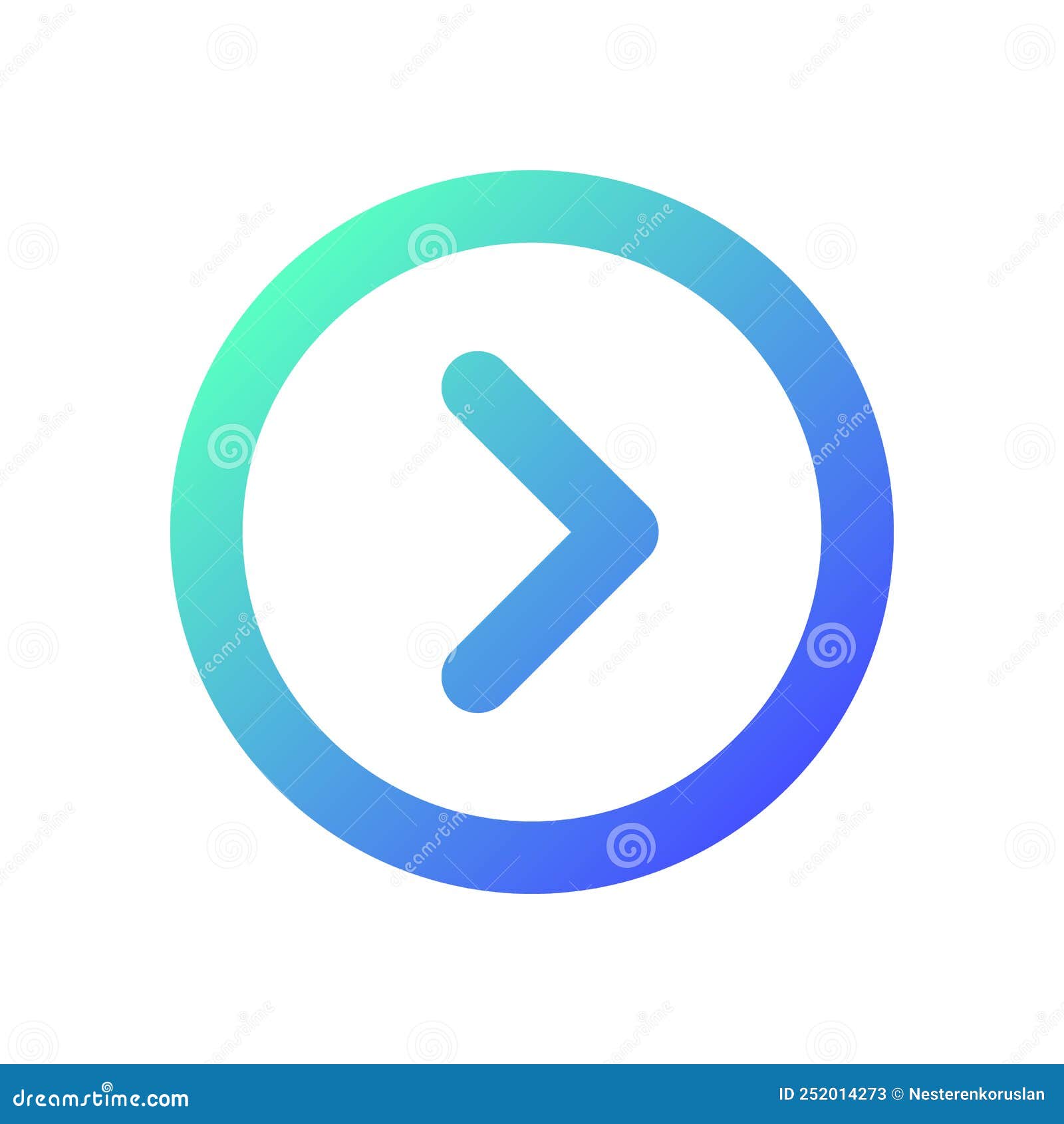 Arrow Right Button Pixel Perfect Gradient Linear Ui Icon Stock Vector Illustration Of Pointer