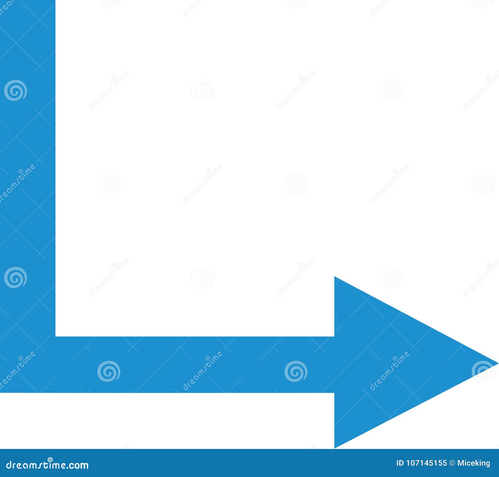 Arrow right corner stock vector. Illustration of icon - 107145155