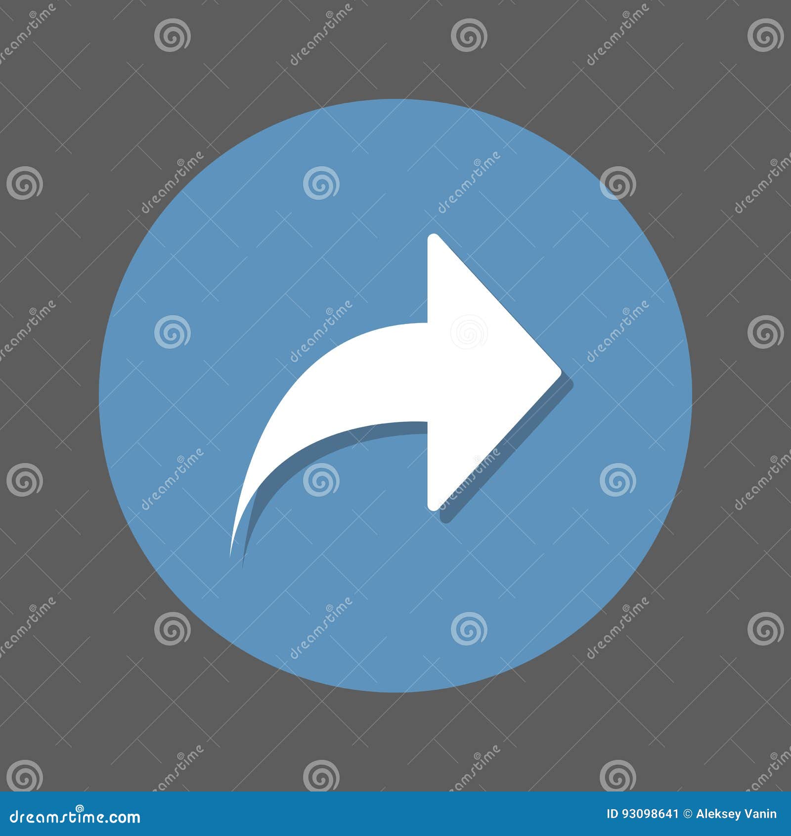 Arrow Right, Forward Flat Icon. Round Colorful Button, Circular Vector ...