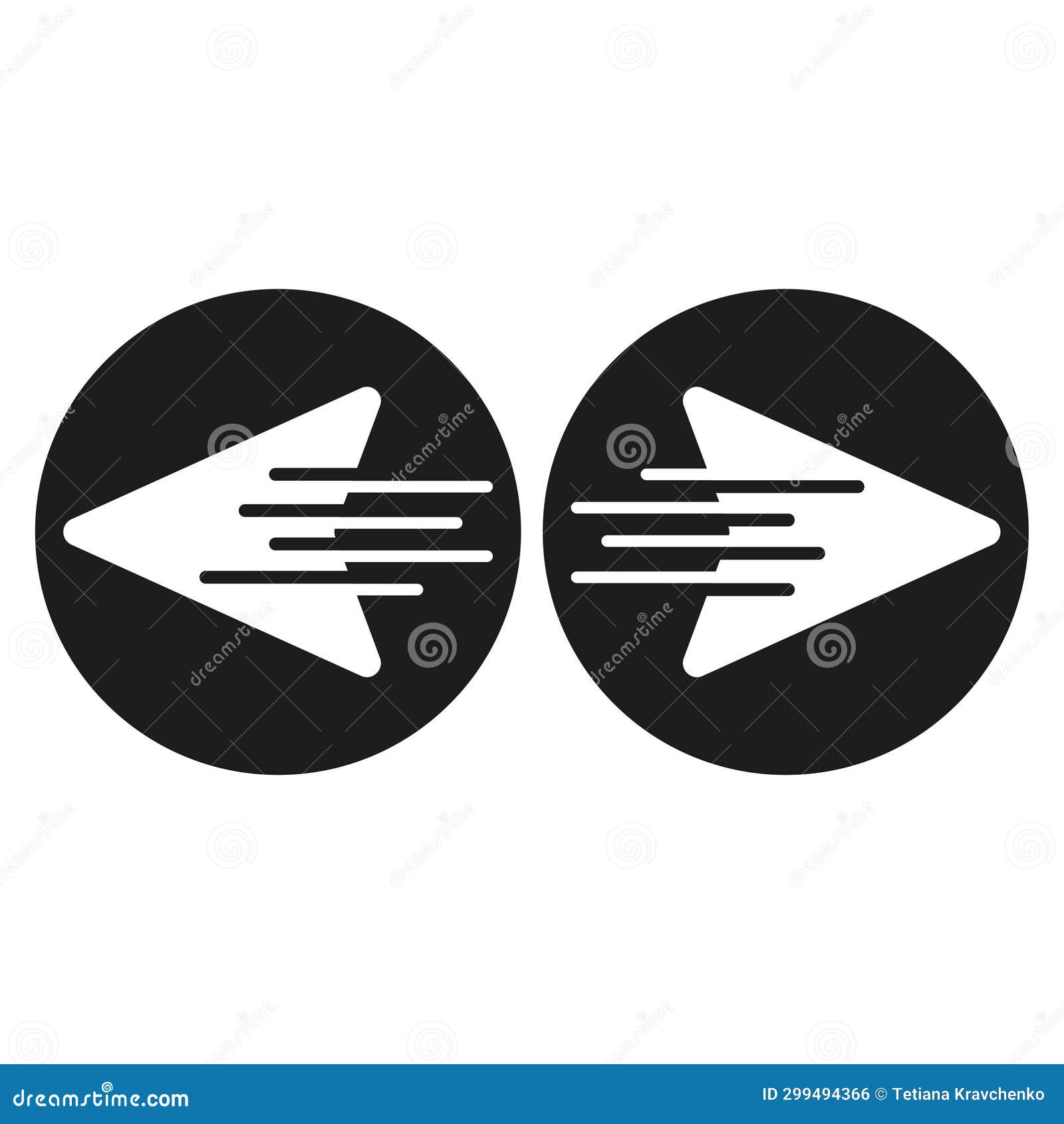Arrow Right Left or Next Back Icon. Vector Illustration Stock Vector ...