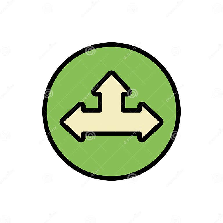 Arrow Right, Left and Up Icon. Simple Color with Outline Vector Elements of Pointer Icons for Ui ...