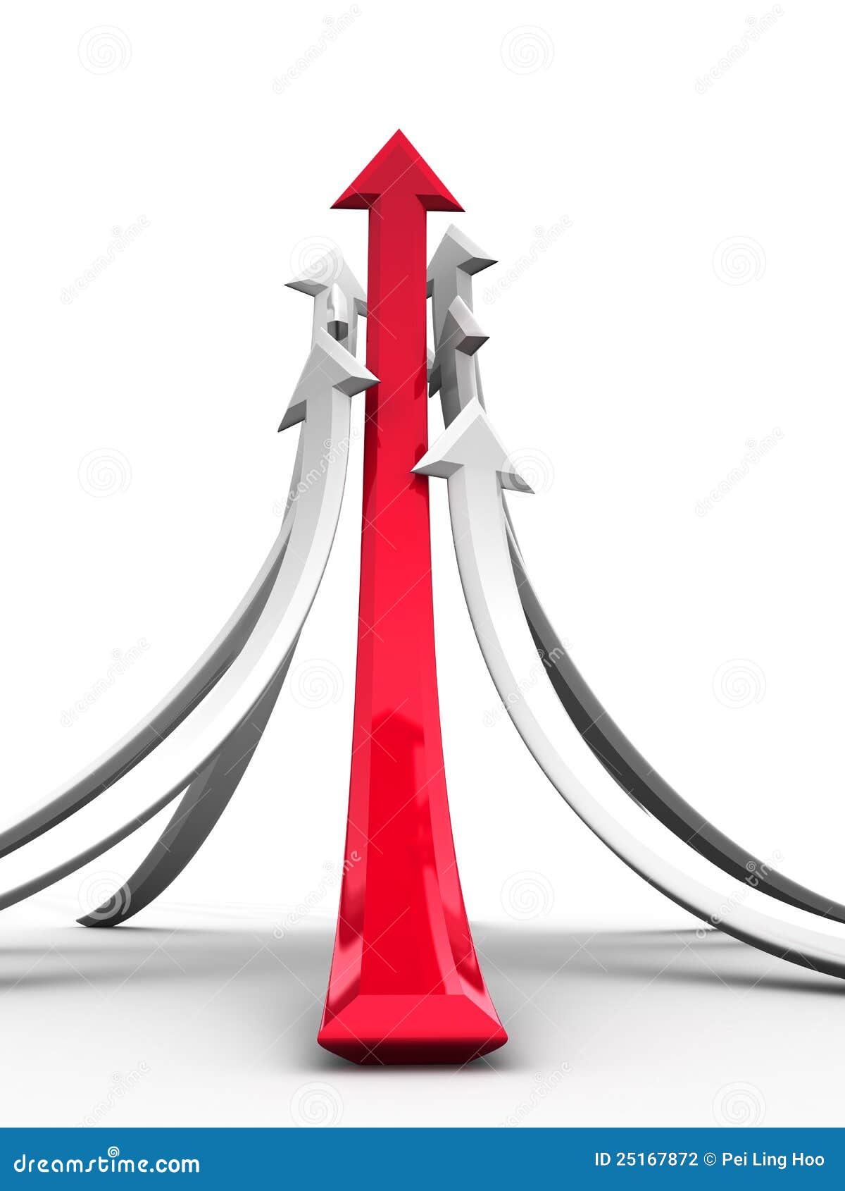 Arrow Rising Toward Same Direction Success Concept Stock Illustration ...