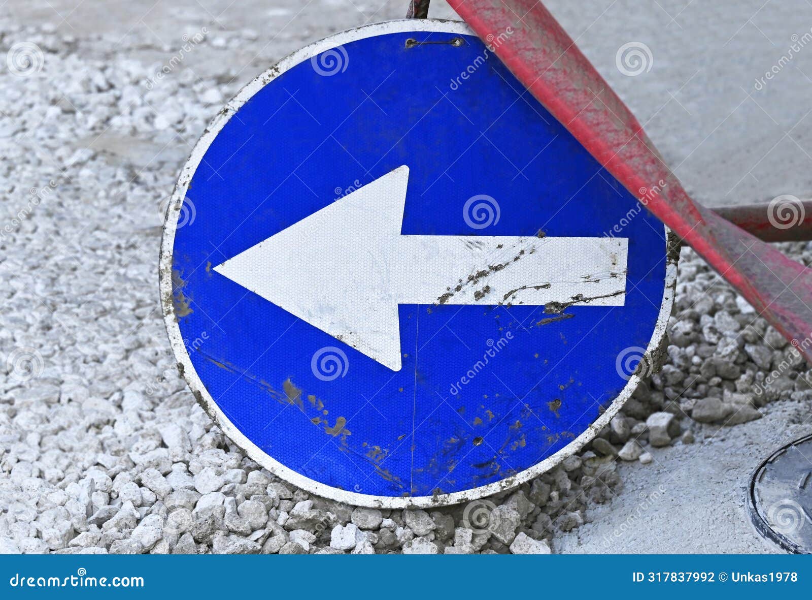 Arrow road sign stock photo. Image of works, city, urban - 317837992