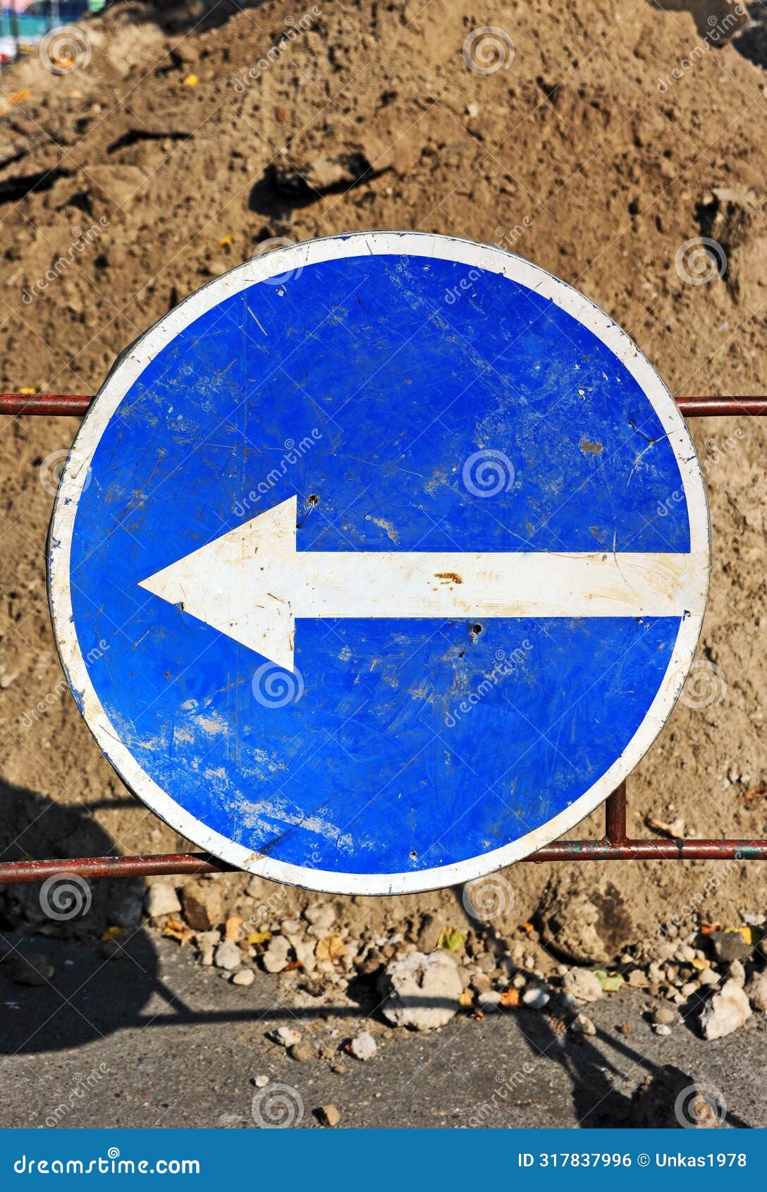 Arrow road sign stock photo. Image of tool, construction - 317837996