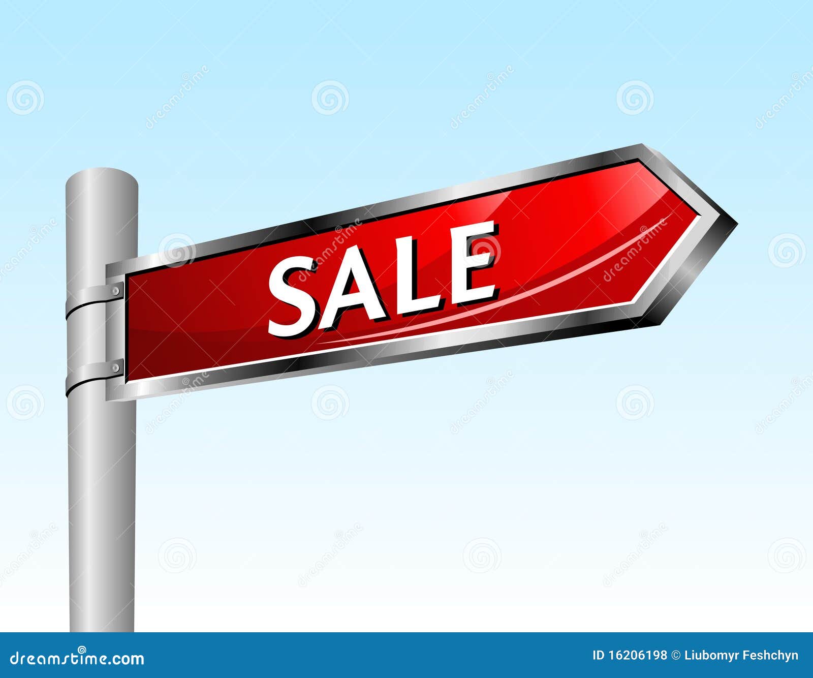 Arrow road sign. Sale stock vector. Illustration of signpost - 16206198