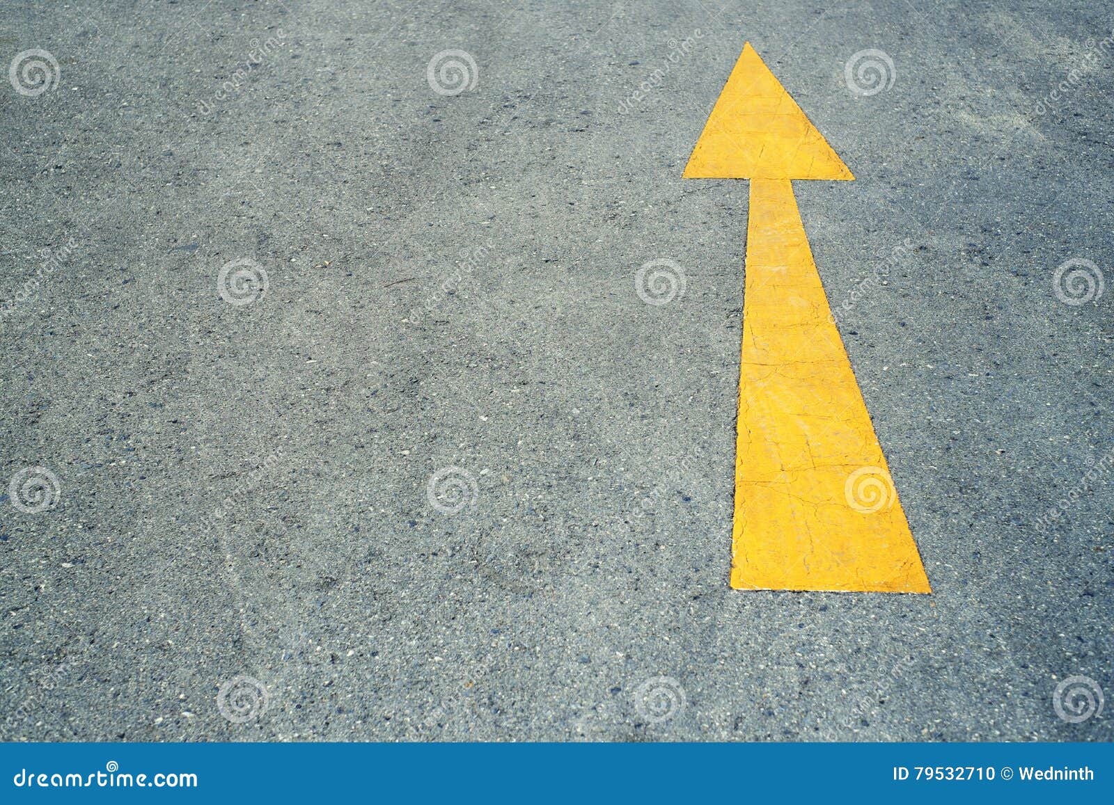 Arrow on the Road and Yellow Colour Photo Stock Photo - Image of ...