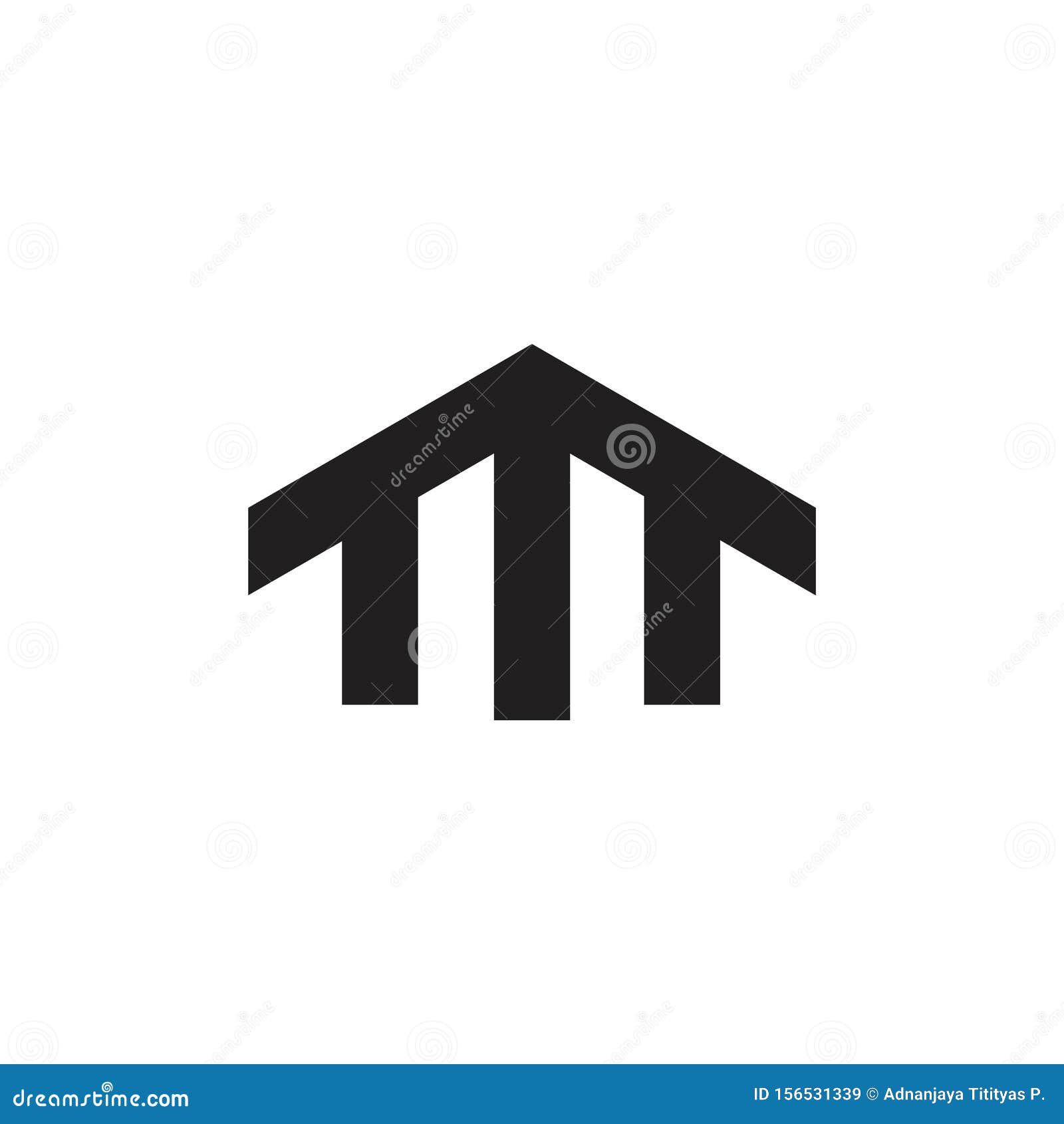 Arrow Roof Shape Symbol Logo Vector Stock Vector - Illustration of ...