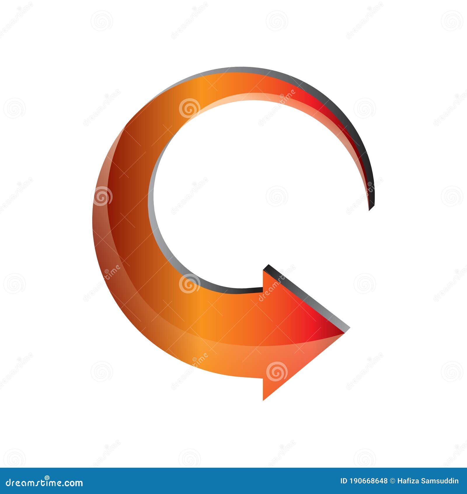 Arrow Rotate Anticlockwise. Vector Illustration Decorative Design Stock ...