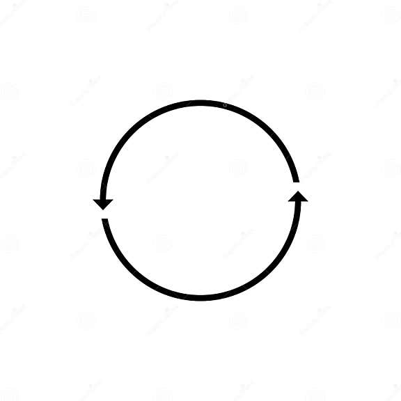 Arrow Rotation Cycle Icon Simple Design Stock Vector - Illustration of ...