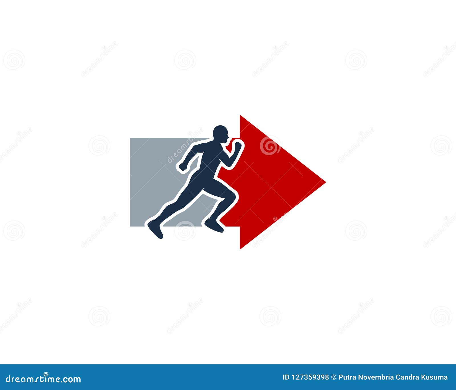 Arrow Run Logo Icon Design stock vector. Illustration of marathon ...
