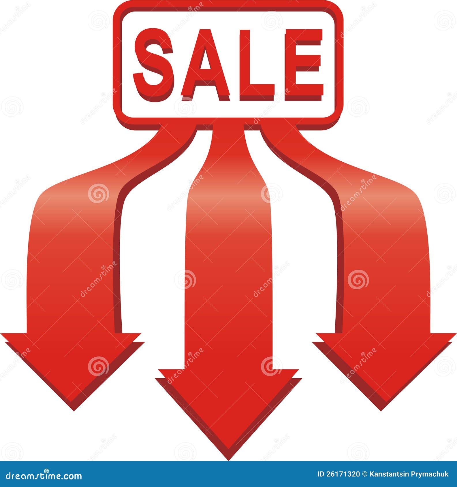 Arrow sale sticker. stock vector. Illustration of label - 26171320