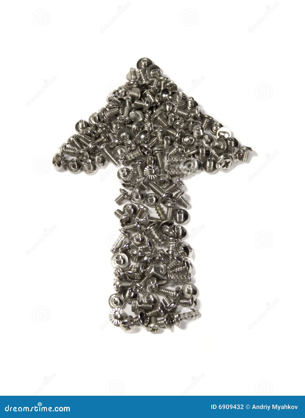 Arrow from screws stock photo. Image of backgrounds, strong - 6909432