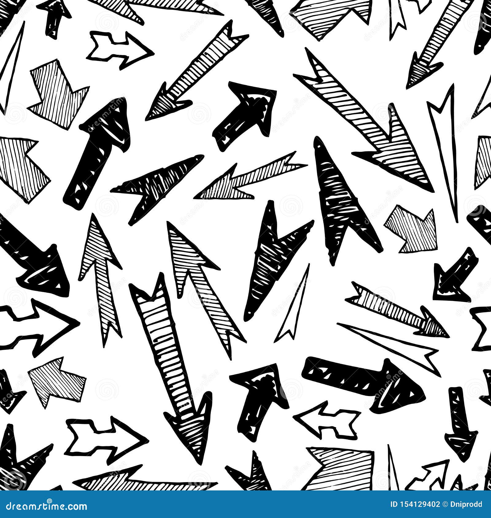 Seamless Pattern with Arrows Stock Vector - Illustration of repetition ...