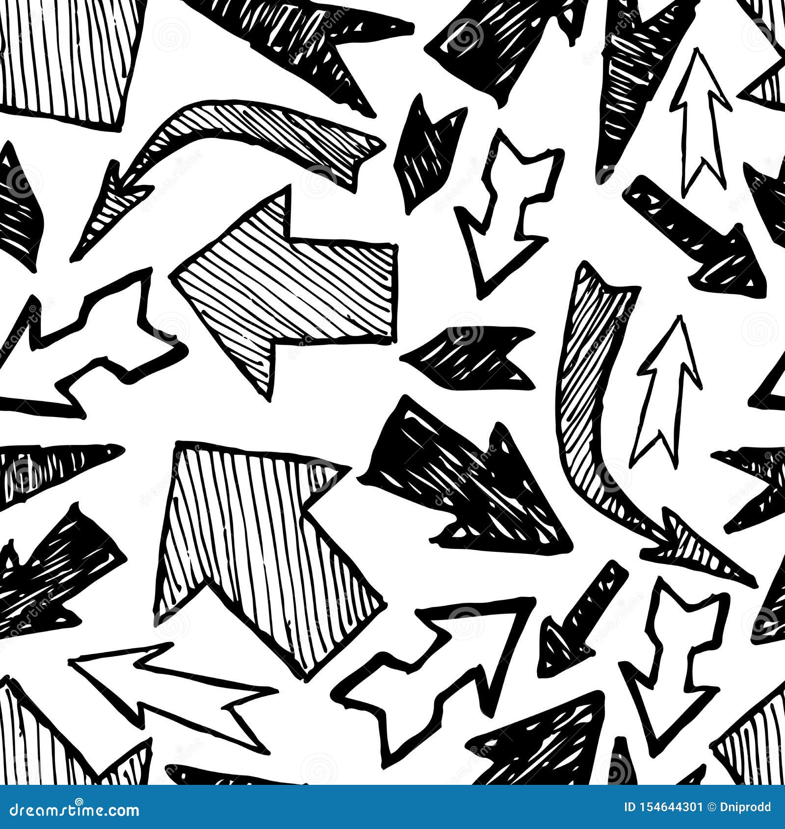 Seamless Pattern with Arrows Stock Vector - Illustration of graphic ...