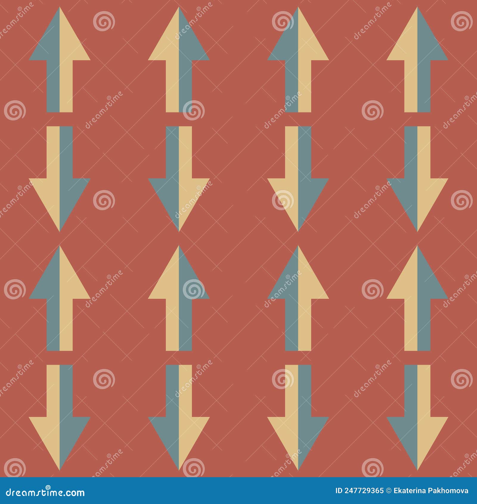 Cute Geo Arrow Seamless Pattern. Stock Vector - Illustration of ...
