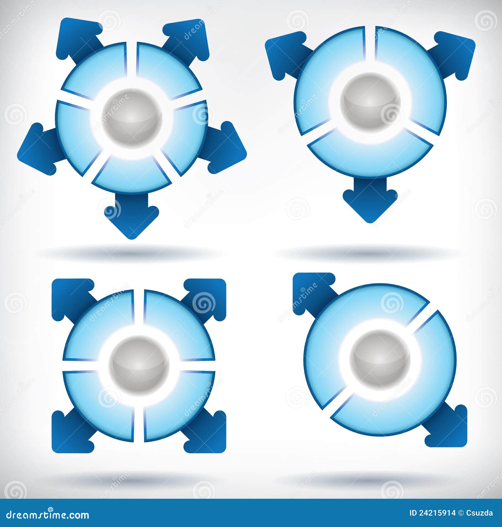 Arrow and Segment Diagrams stock vector. Illustration of direction ...