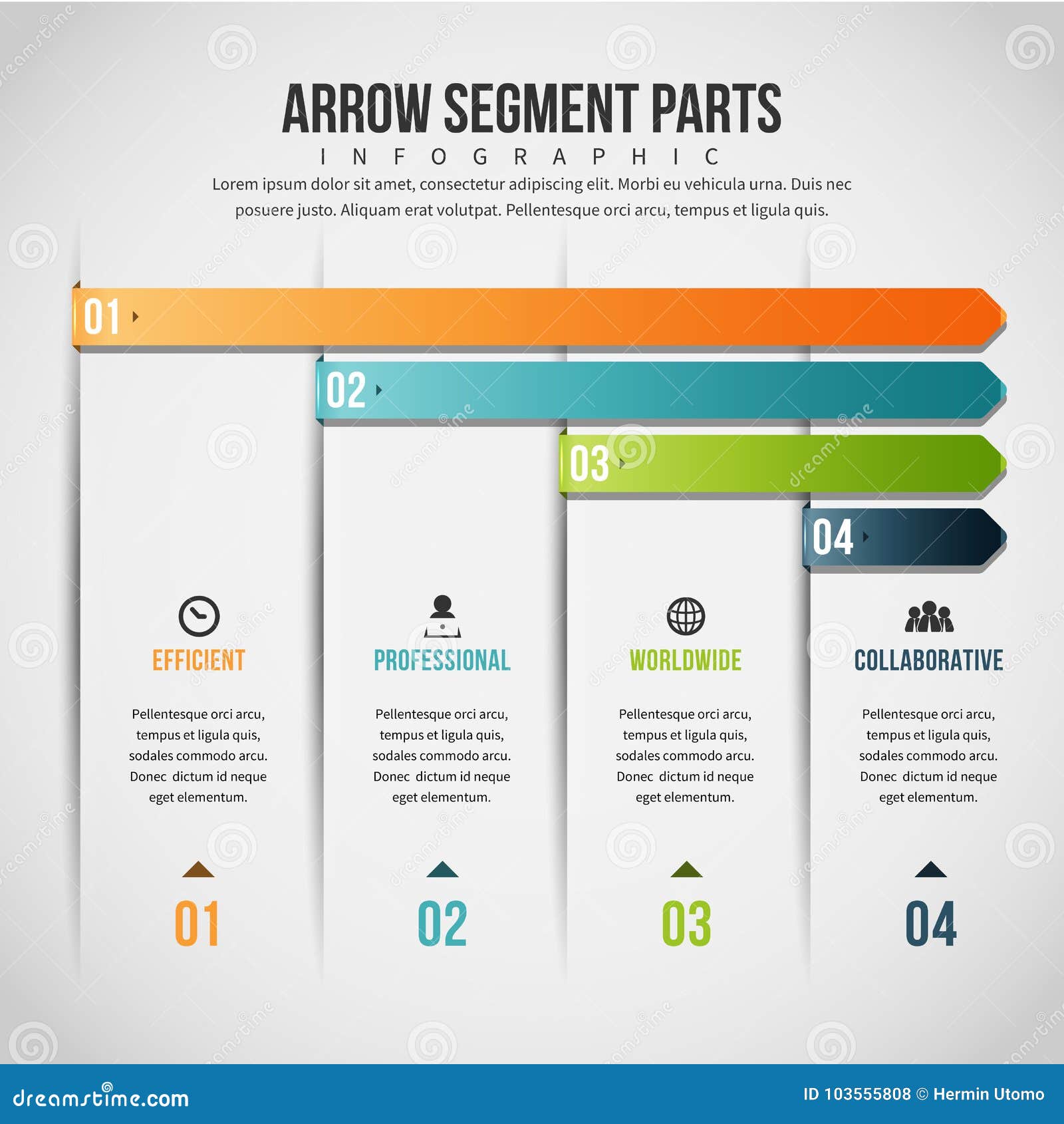 Arrow And Segment Diagrams Vector Illustration | CartoonDealer.com ...