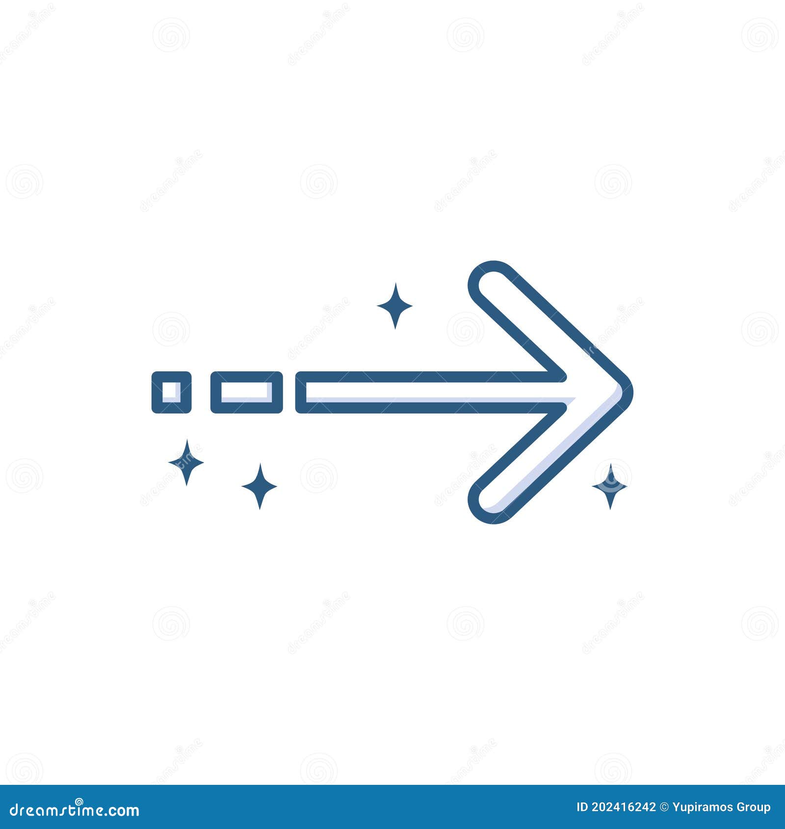 Arrow Select Direction Line Style Icon Stock Vector - Illustration of ...