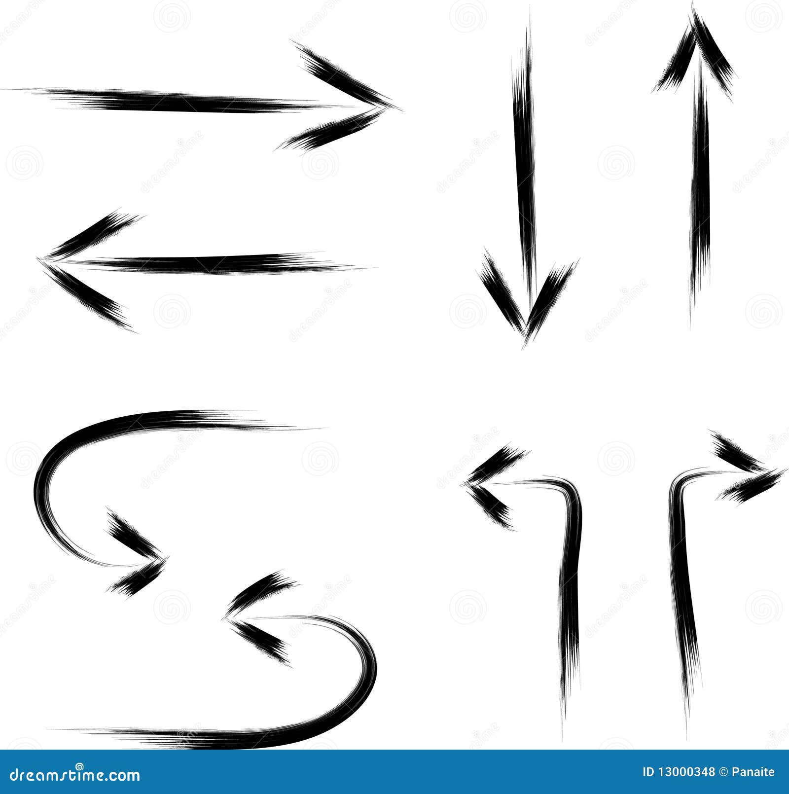 Arrow set stock vector. Illustration of right, hand, clip - 13000348