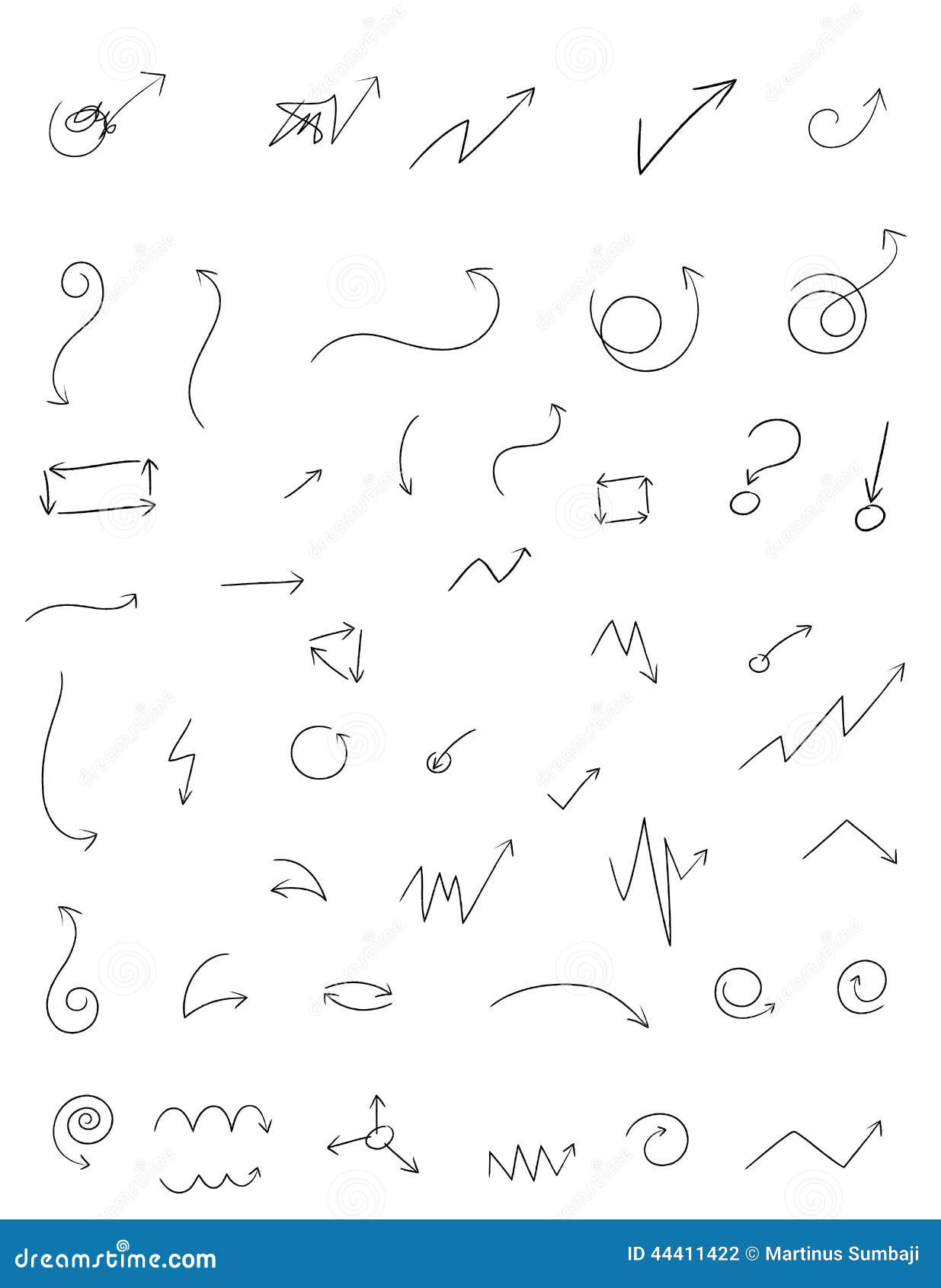 Arrow set stock vector. Illustration of pattern, graphic - 44411422