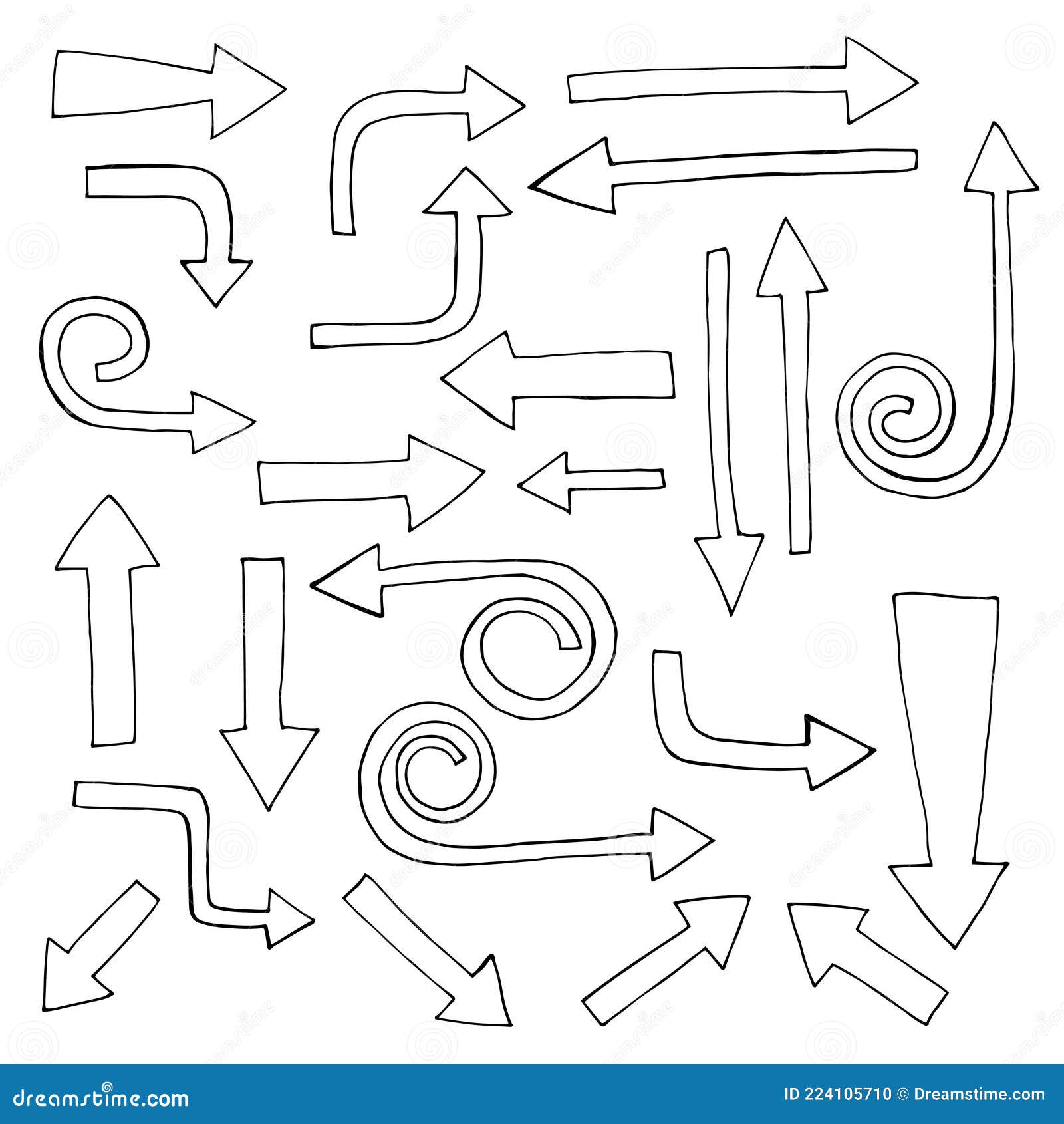 Arrow Set - a Set of Arrow Designs in Different Styles. Each Element is ...