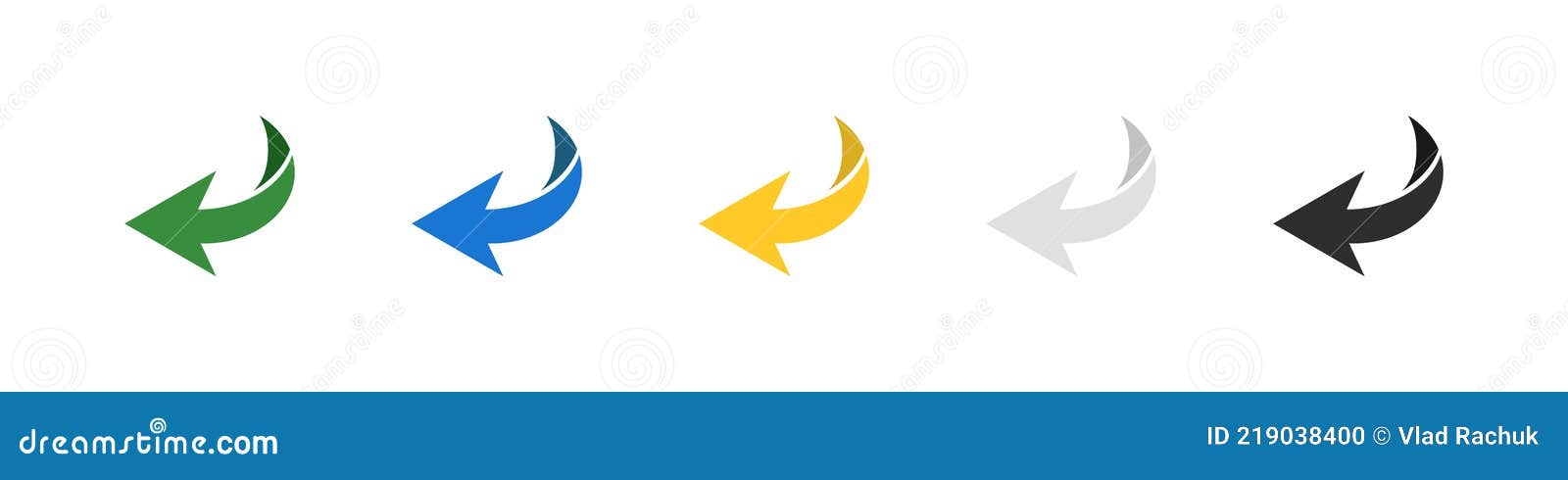 Arrow Set Icon. Colored Arrow Symbols. Arrow Isolated Vector Graphic ...