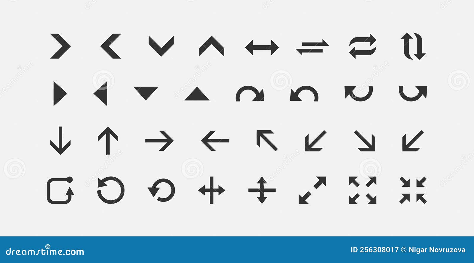 Arrow Set Vector Icon. Set of Arrow Icon Symbol Stock Vector ...