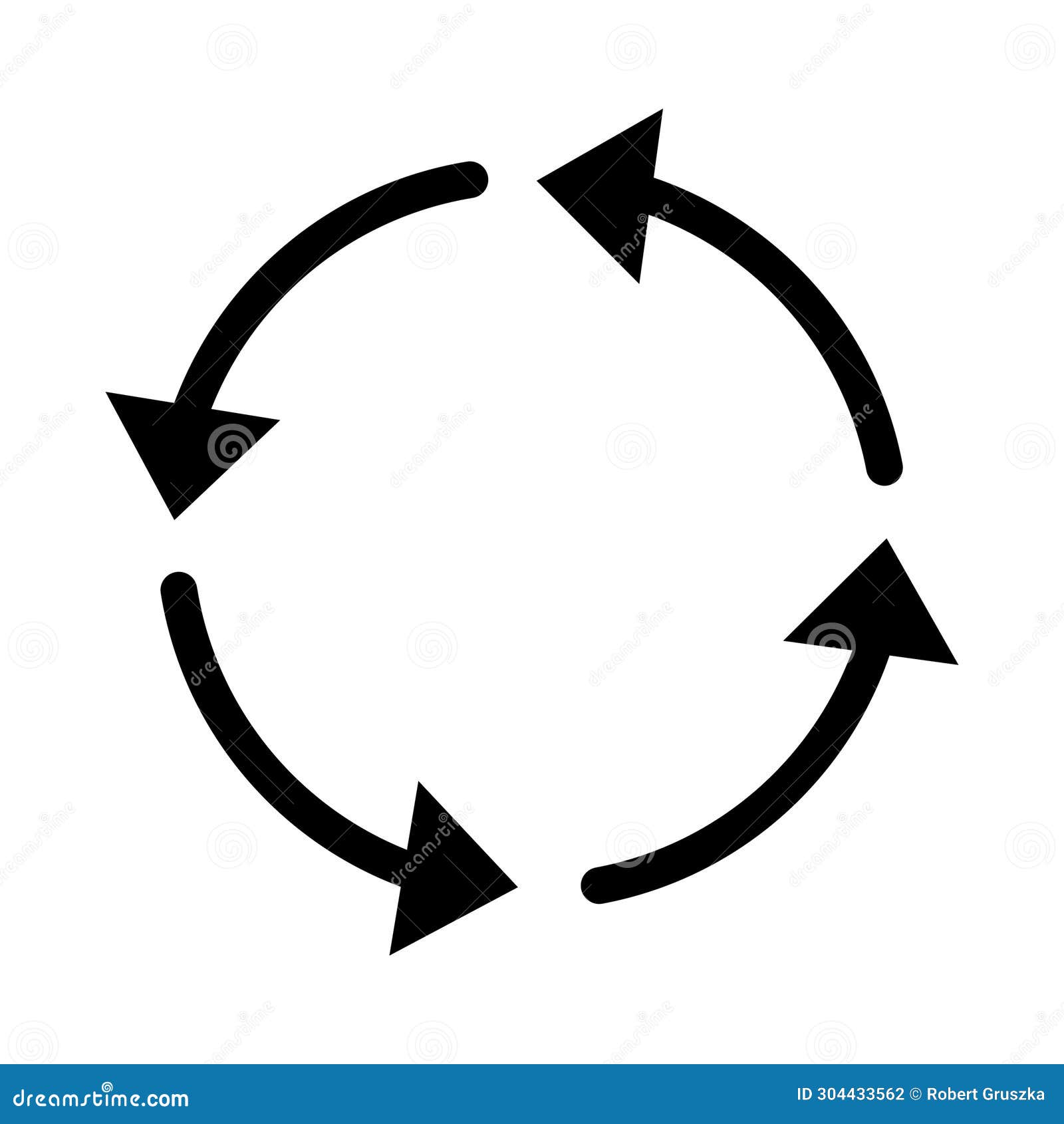 Arrow in the Shape of a Circle Stock Vector - Illustration of movement ...